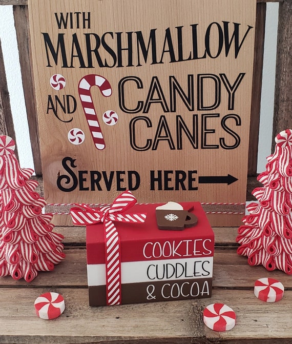 Christmas Hot Cocoa Mini Book Stack/hot Chocolate/hallmark & - Etsy
