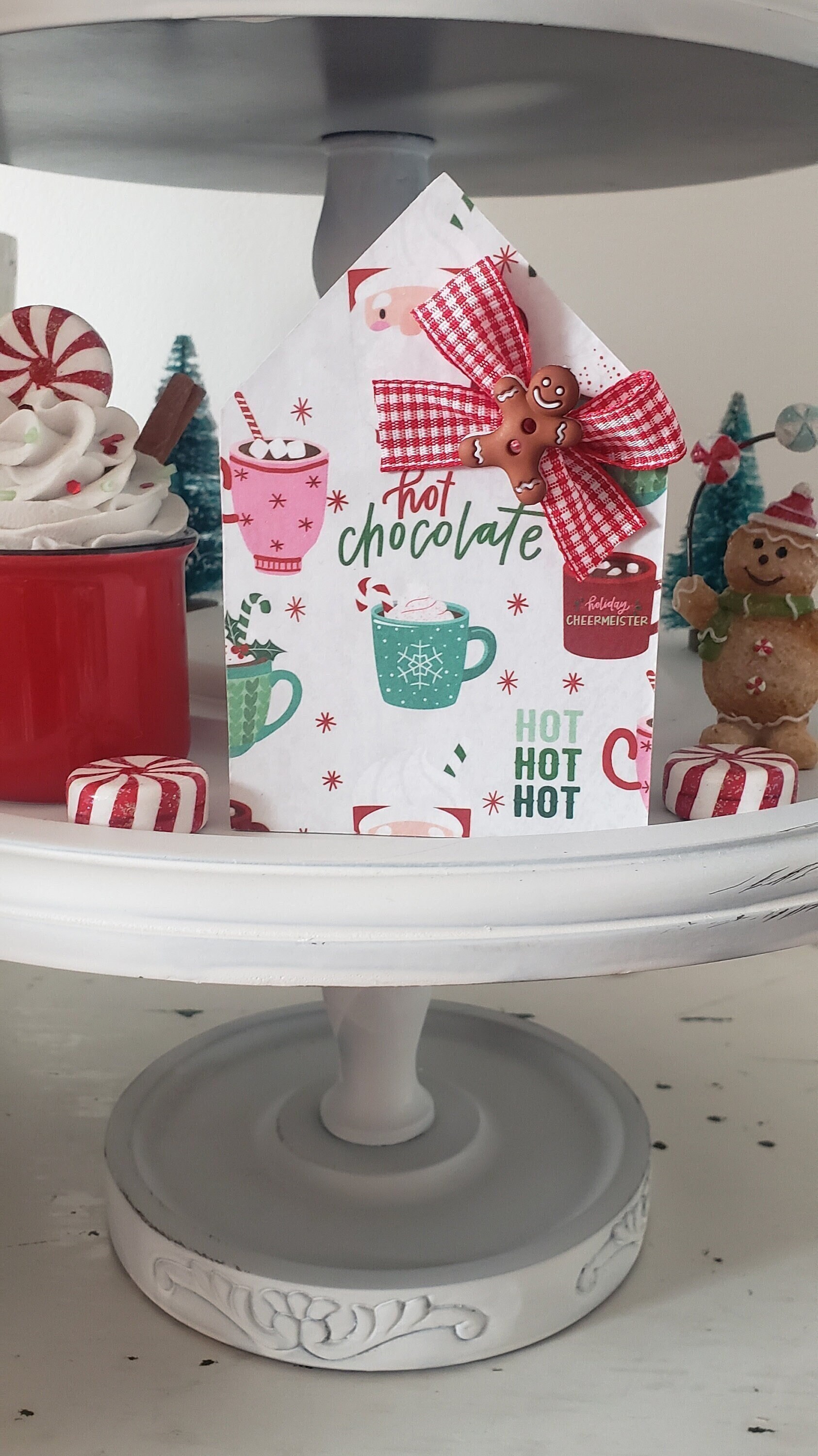 Hot Cocoa Christmas Mini Wood House/ Gingerbread Man/ Red & - Etsy