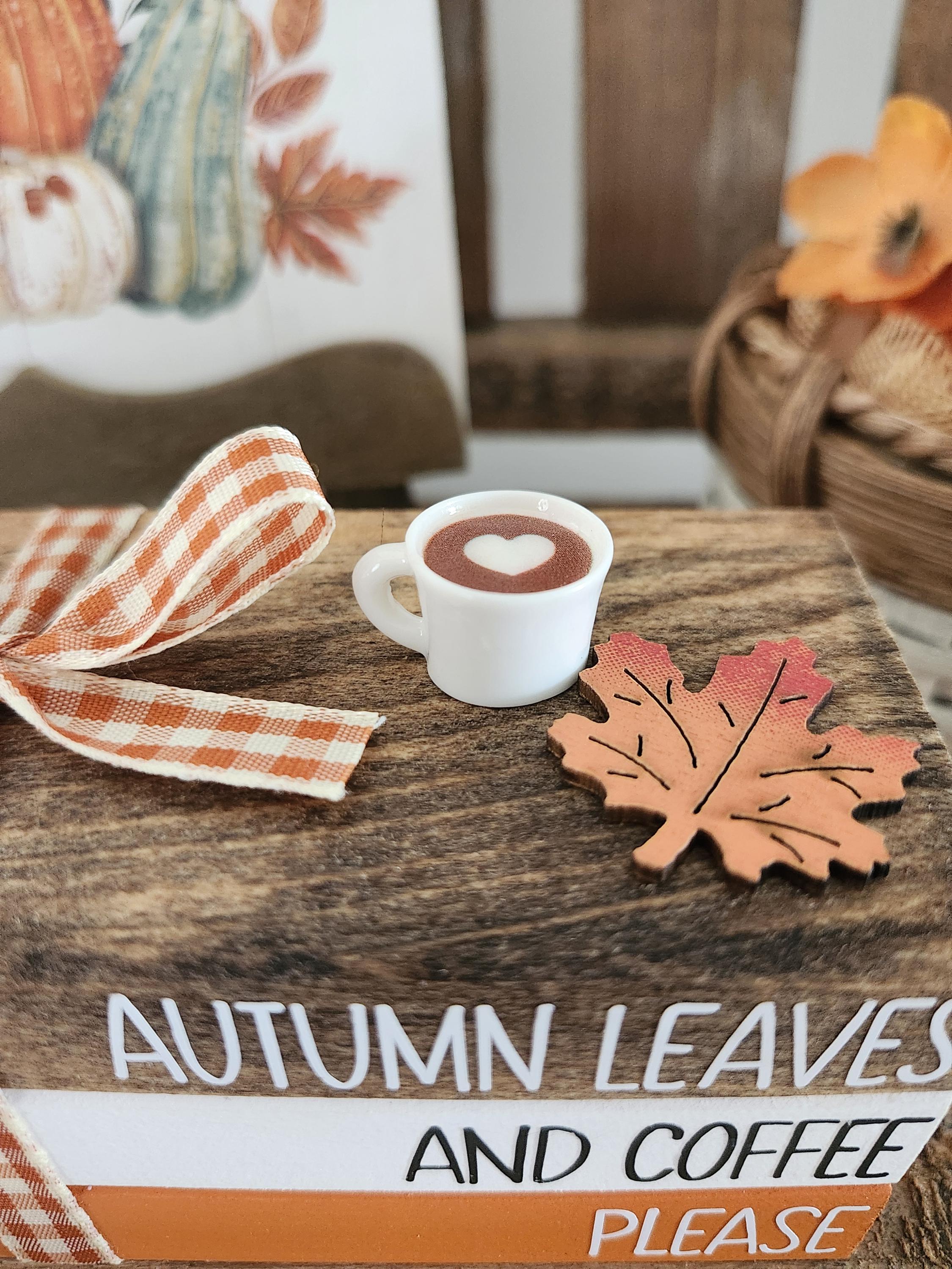 Fall Coffee Mini Book Stack/tiered Tray Decor/autumn Accent/coffee Bar ...