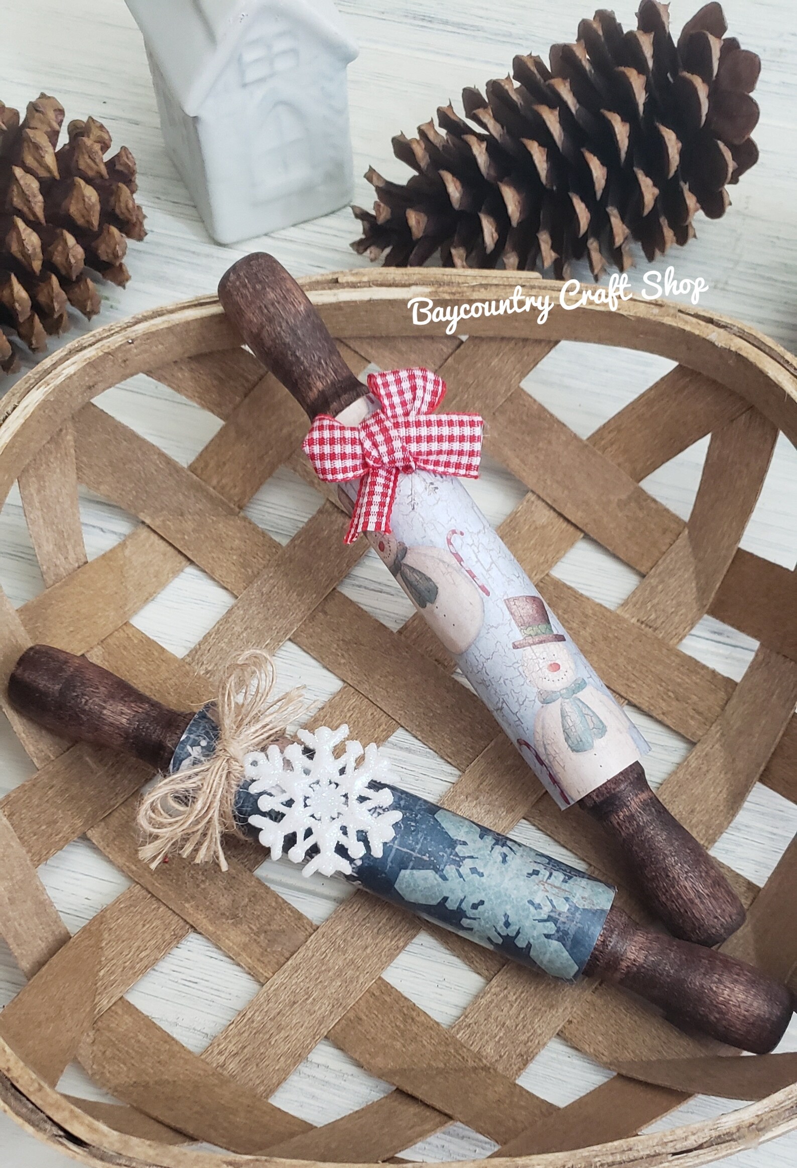 Christmas Mini Rolling Pins/rustic Farmhouse - Etsy