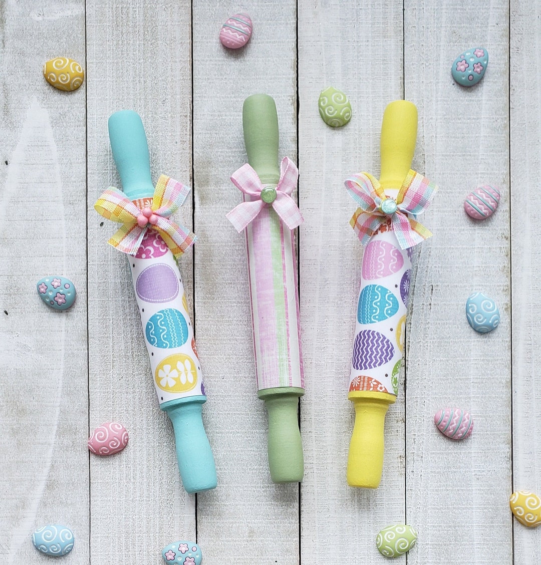 Easter Mini Rolling Pins/ Tier Tray Decor - Etsy