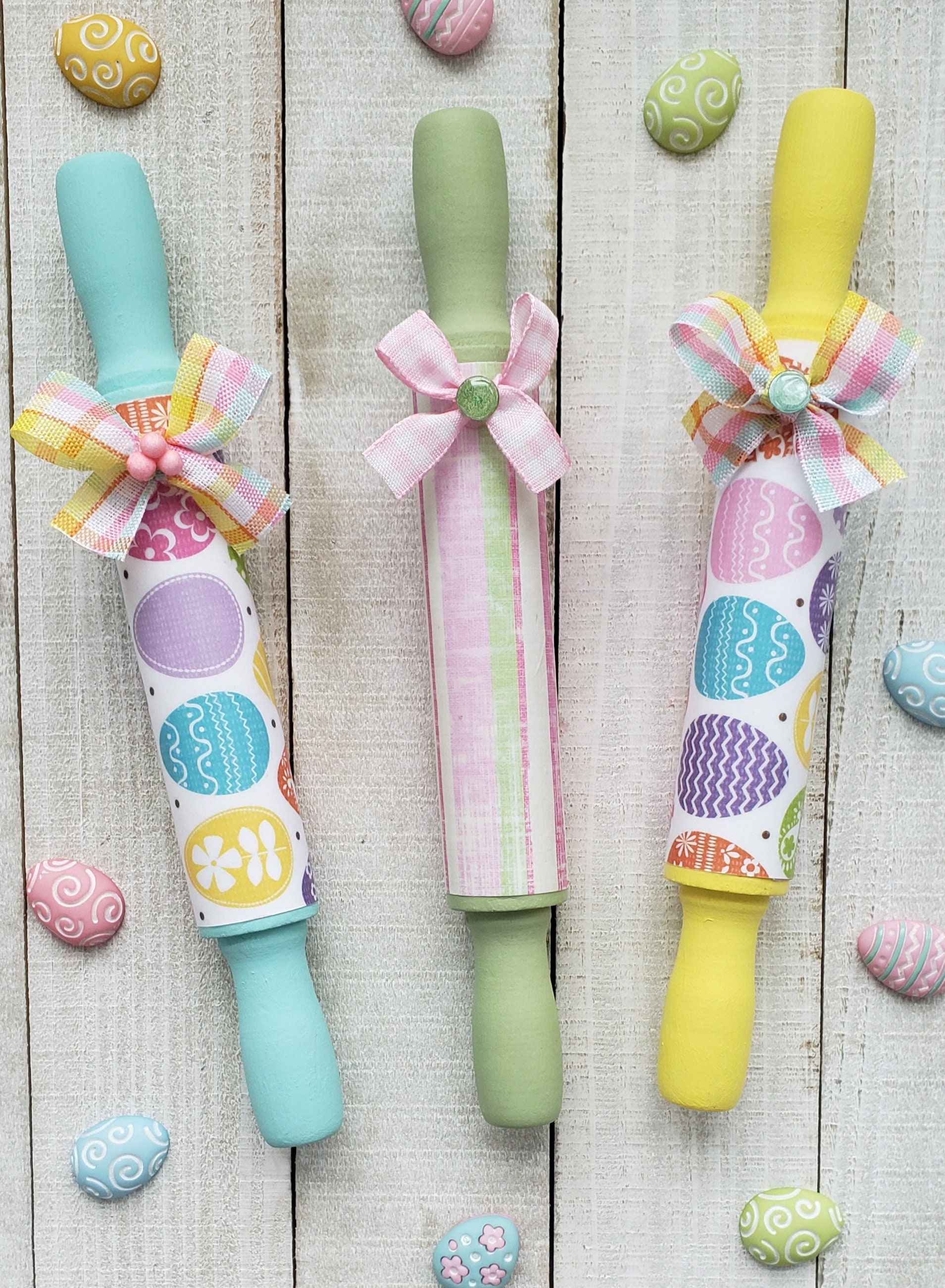 Easter Mini Rolling Pins/ Tier Tray Decor - Etsy