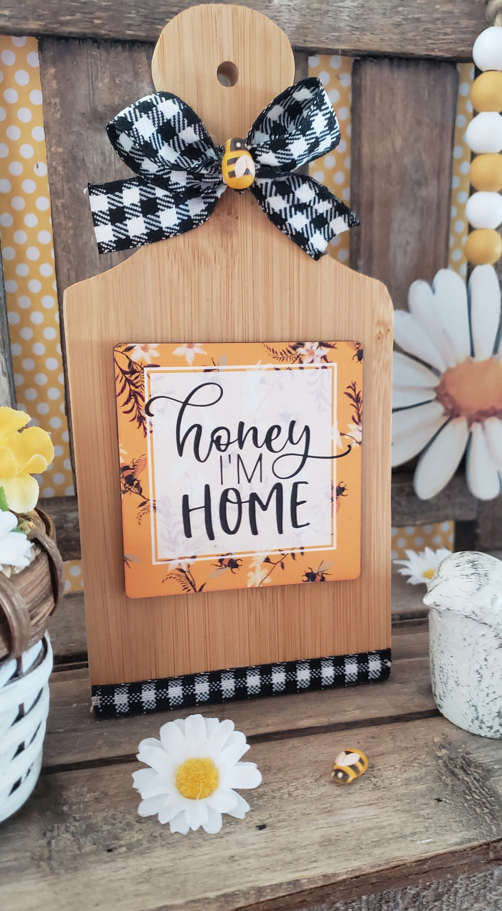 Bee Themed Mini Cutting Board/mini Charcuterie Board/honey I'm Home ...