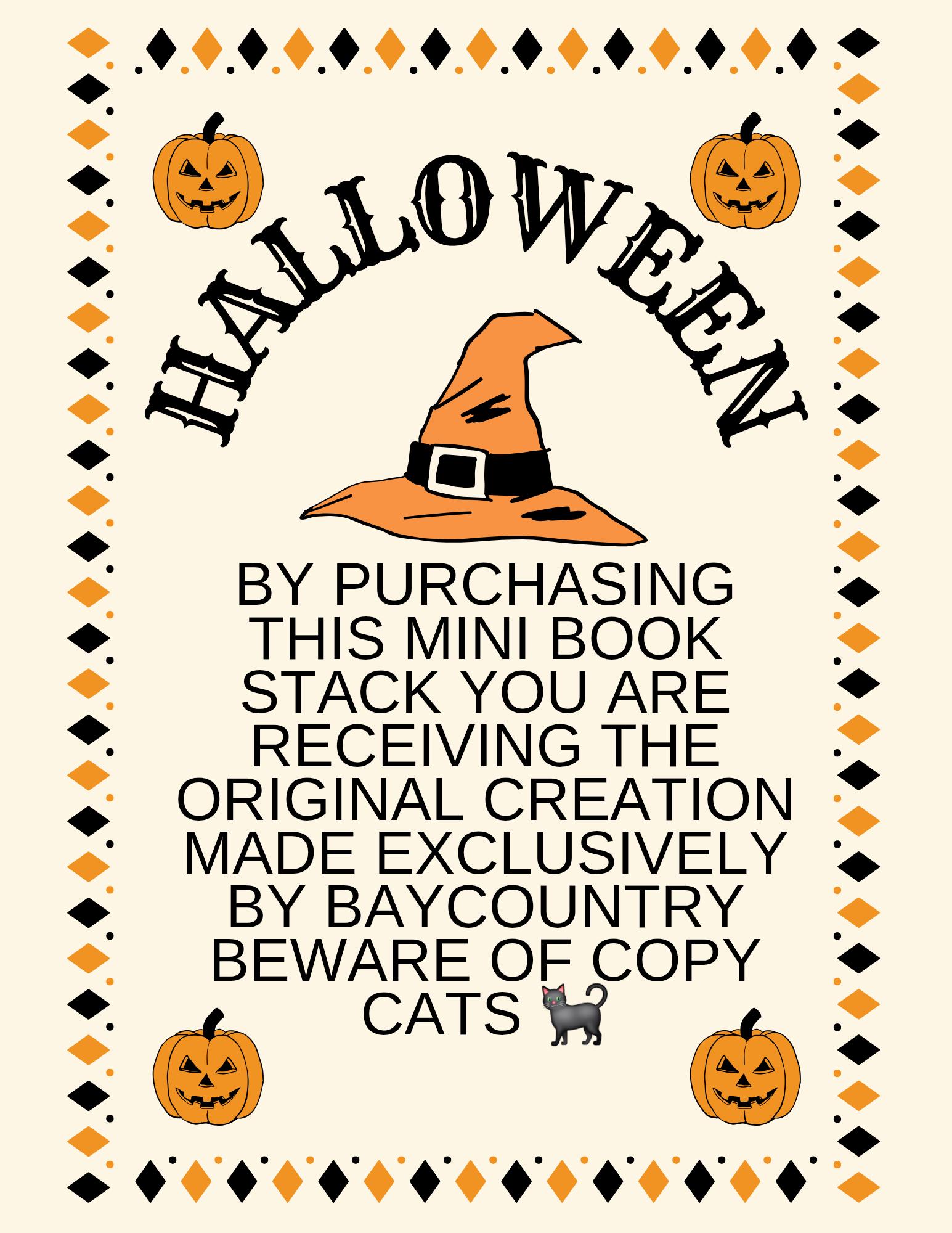 Halloween Mini Book Stack/cauldron/witch/tiered Tray Decor/a Baycountry ...
