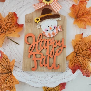 Fall Mini Cutting Board/charcuterie/happy Fall/scarecrow/gingham/tiered ...