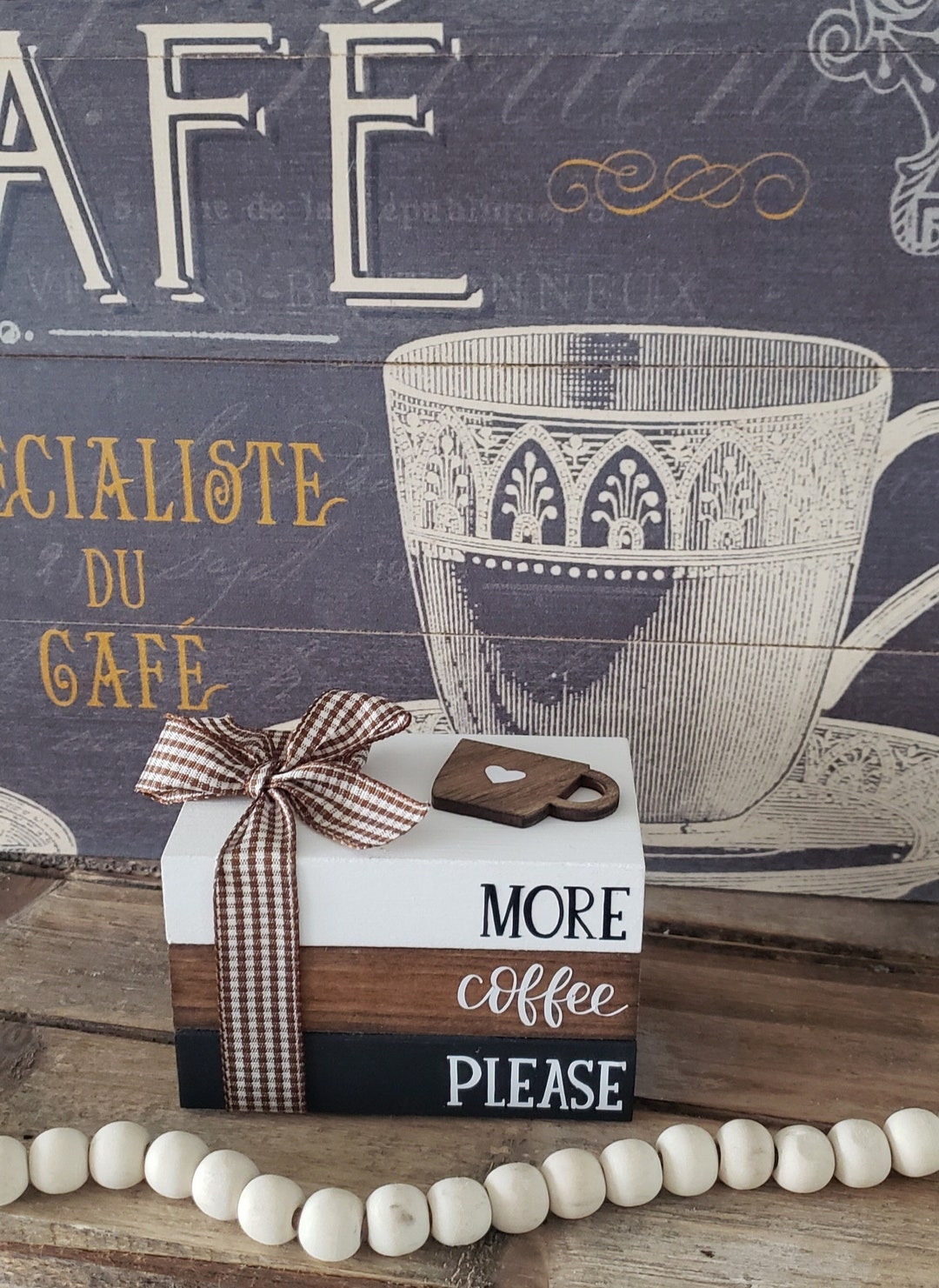 Coffee Mini Book Stack/coffee Bar/tiered Tray Decor/everyday - Etsy