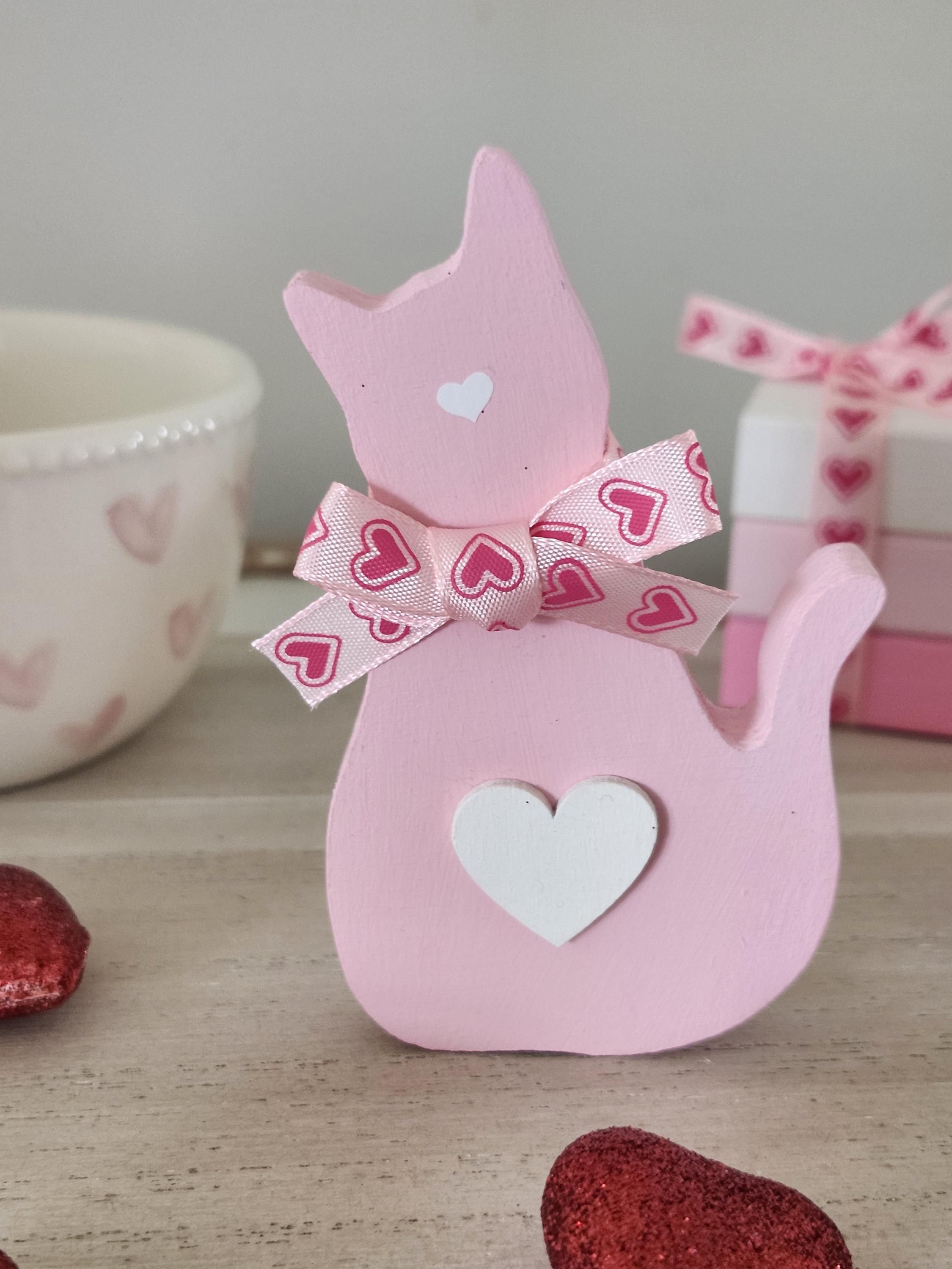 Valentine's Day Wood Cat Decor/pet Lovers/tiered Tray Decor/valentine's ...