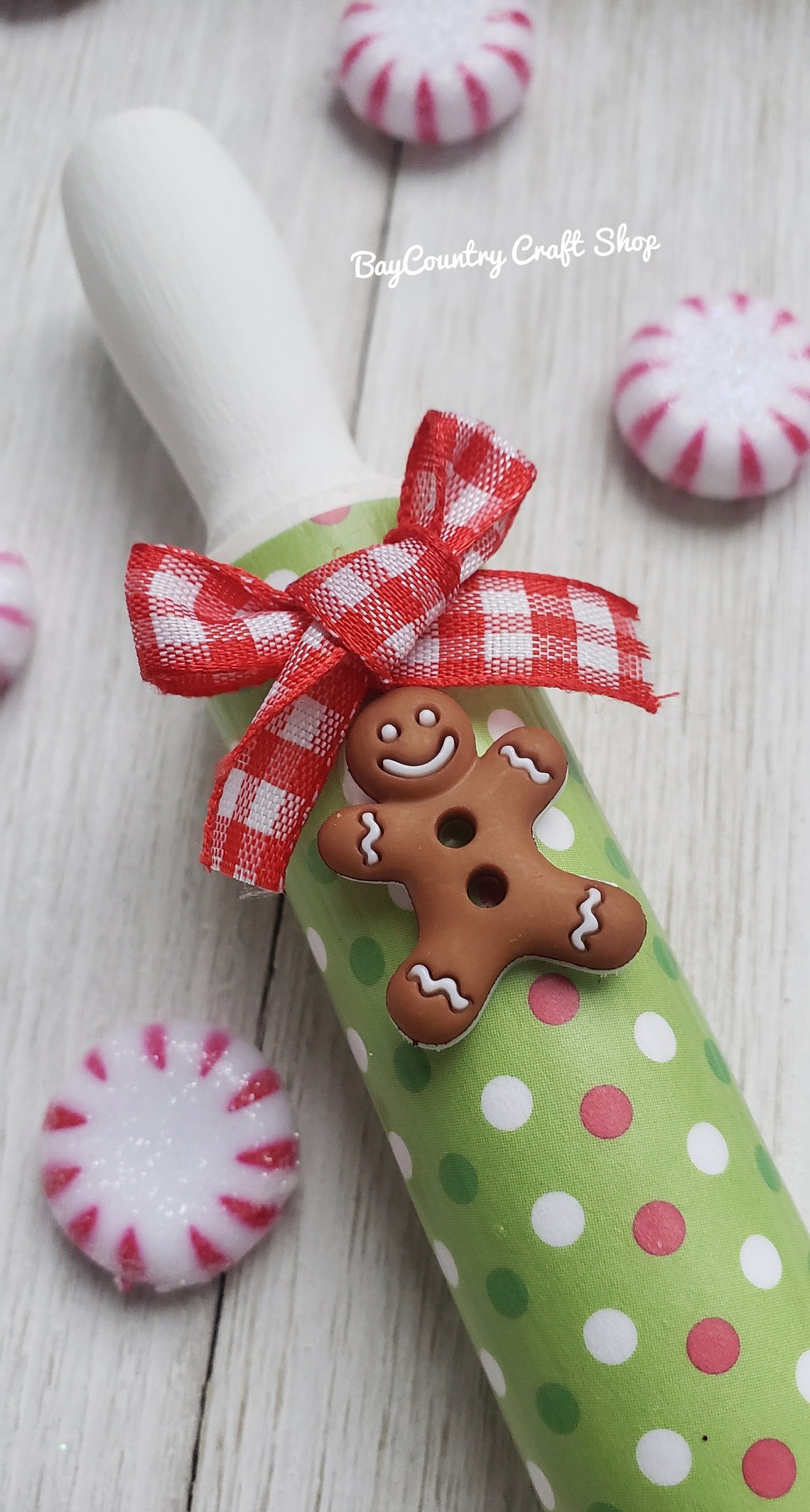 Gingerbread Man Mini Rolling Pins/ Tier Tray Decor/ Choose | Etsy