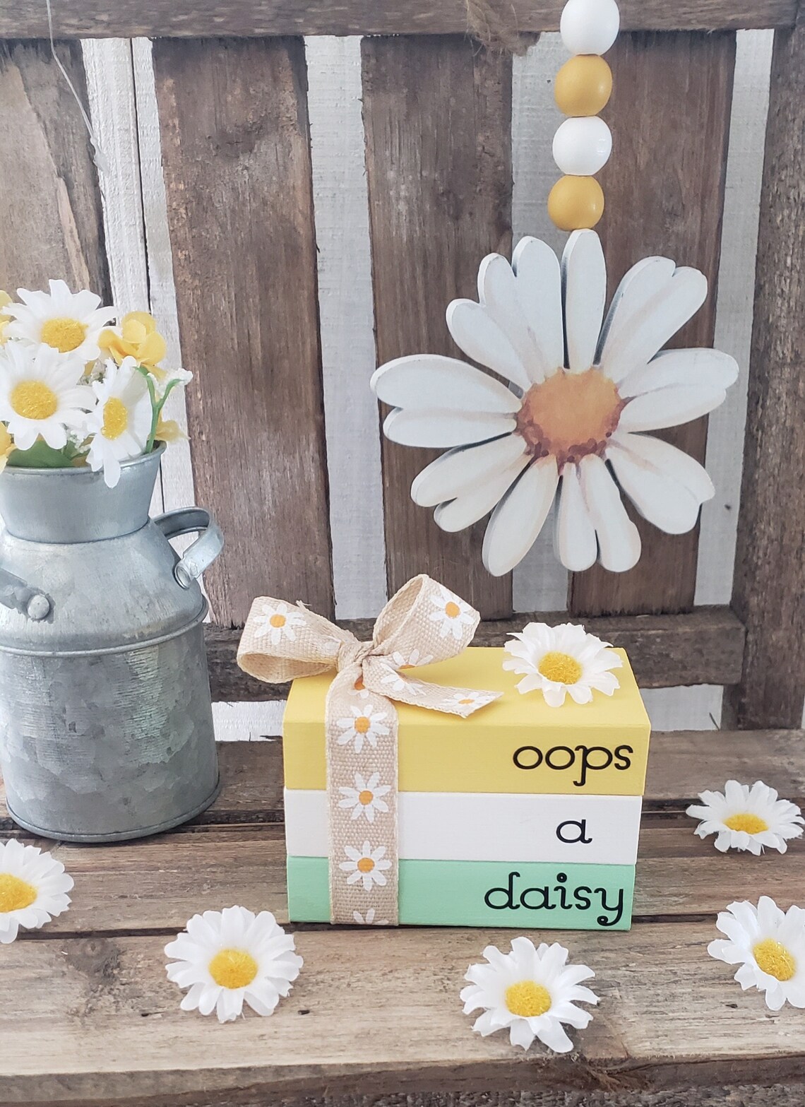 Daisy Mini Book Stack/oops A Daisy/summer/spring/farmhouse/tiered Tray ...