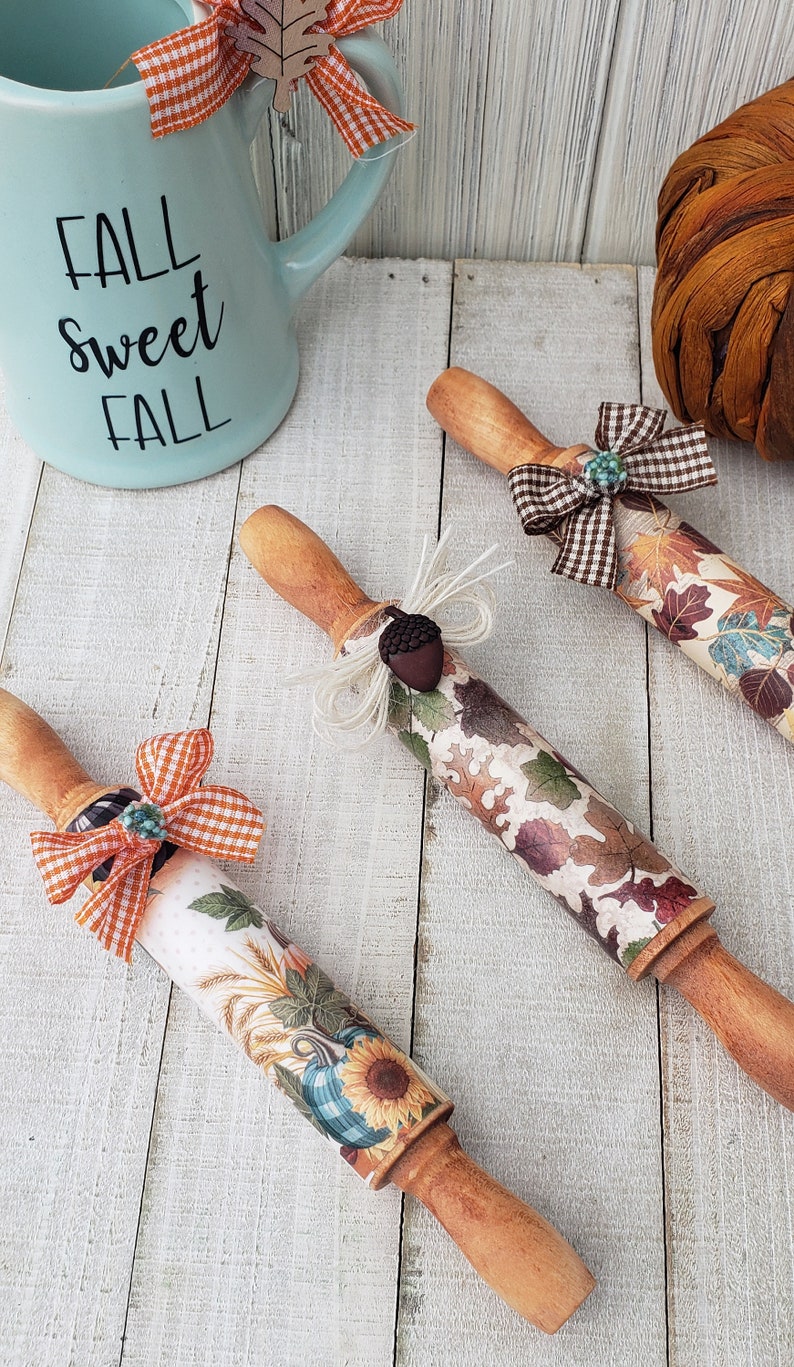 Fall Mini Rolling Pins/autumn/tier Tray Decor/farmhouse - Etsy