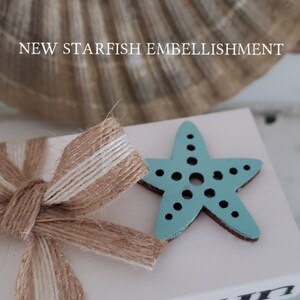 Beach Mini Book Stack/sun and Sand/ Starfish/coastal/ Seashore/nautical/tier Tray Decor/a ...