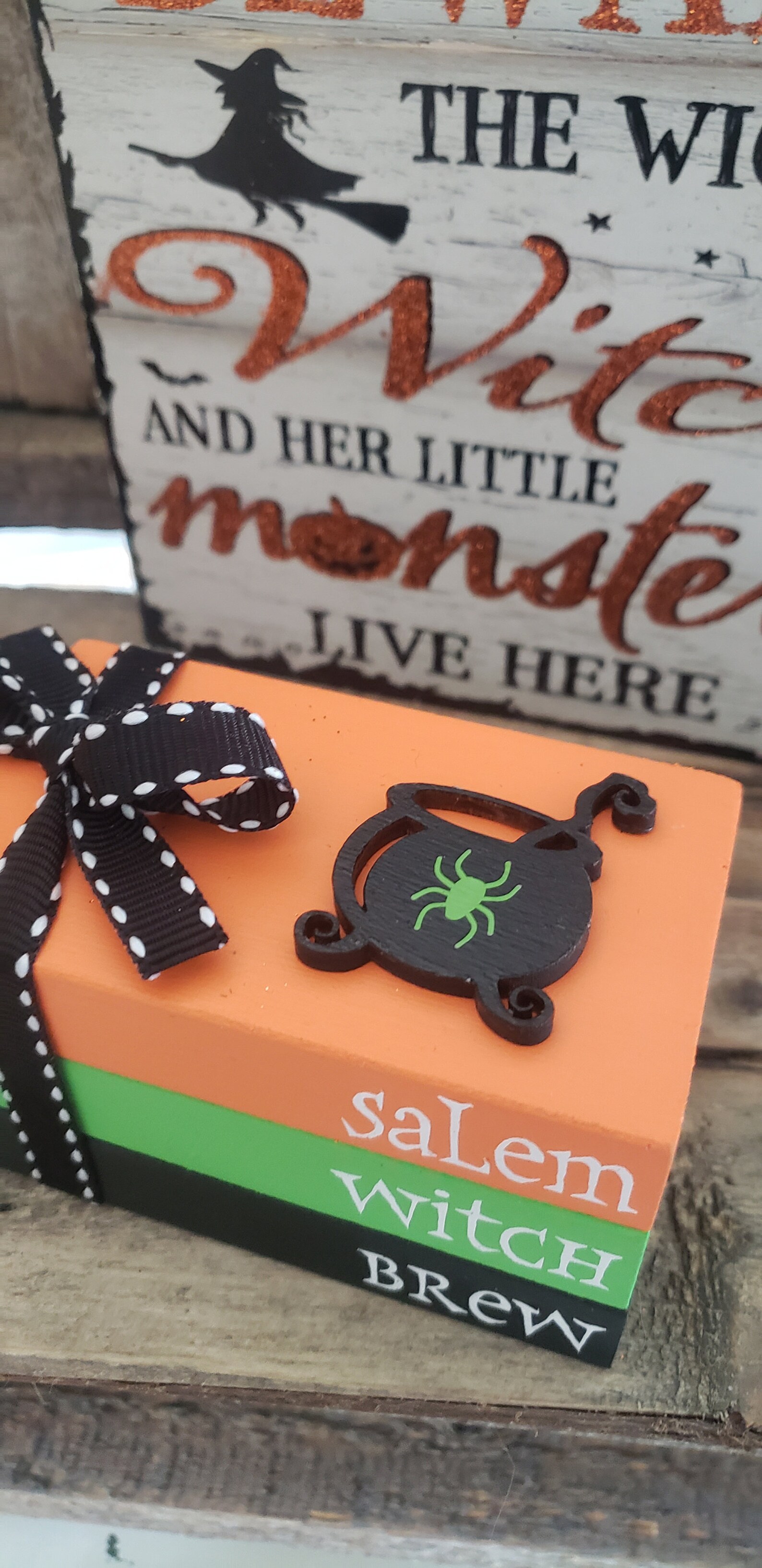 Halloween Mini Book Stack/cauldron/witch/tiered Tray Decor/a Baycountry ...