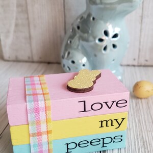 Easter Mini Book Stack/ Peeps/tier Tray Decor/a Baycountry Original ...