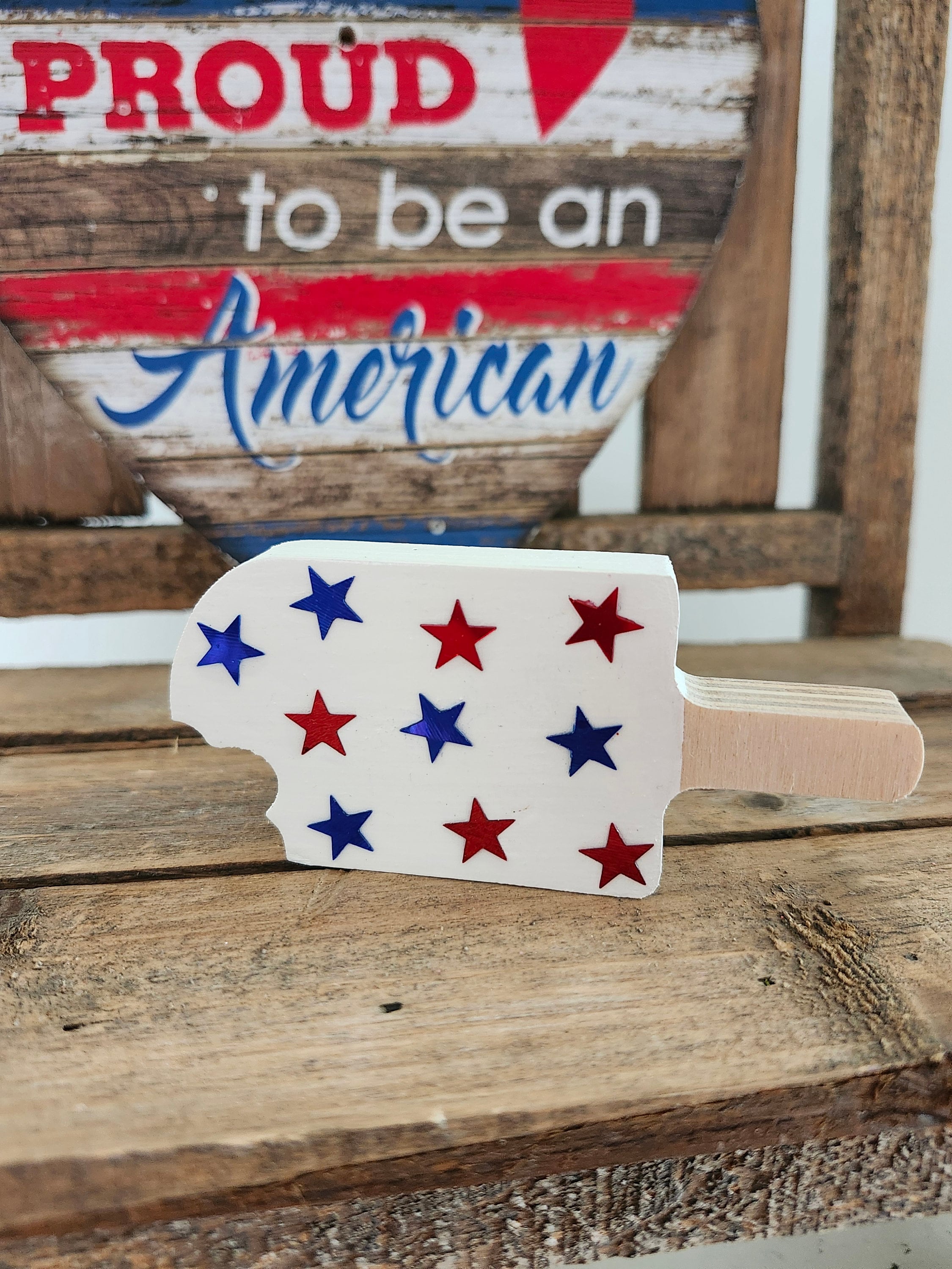 Patriotic Wood Popsicles/tiered Tray Decor/4th of July/memorial Day ...