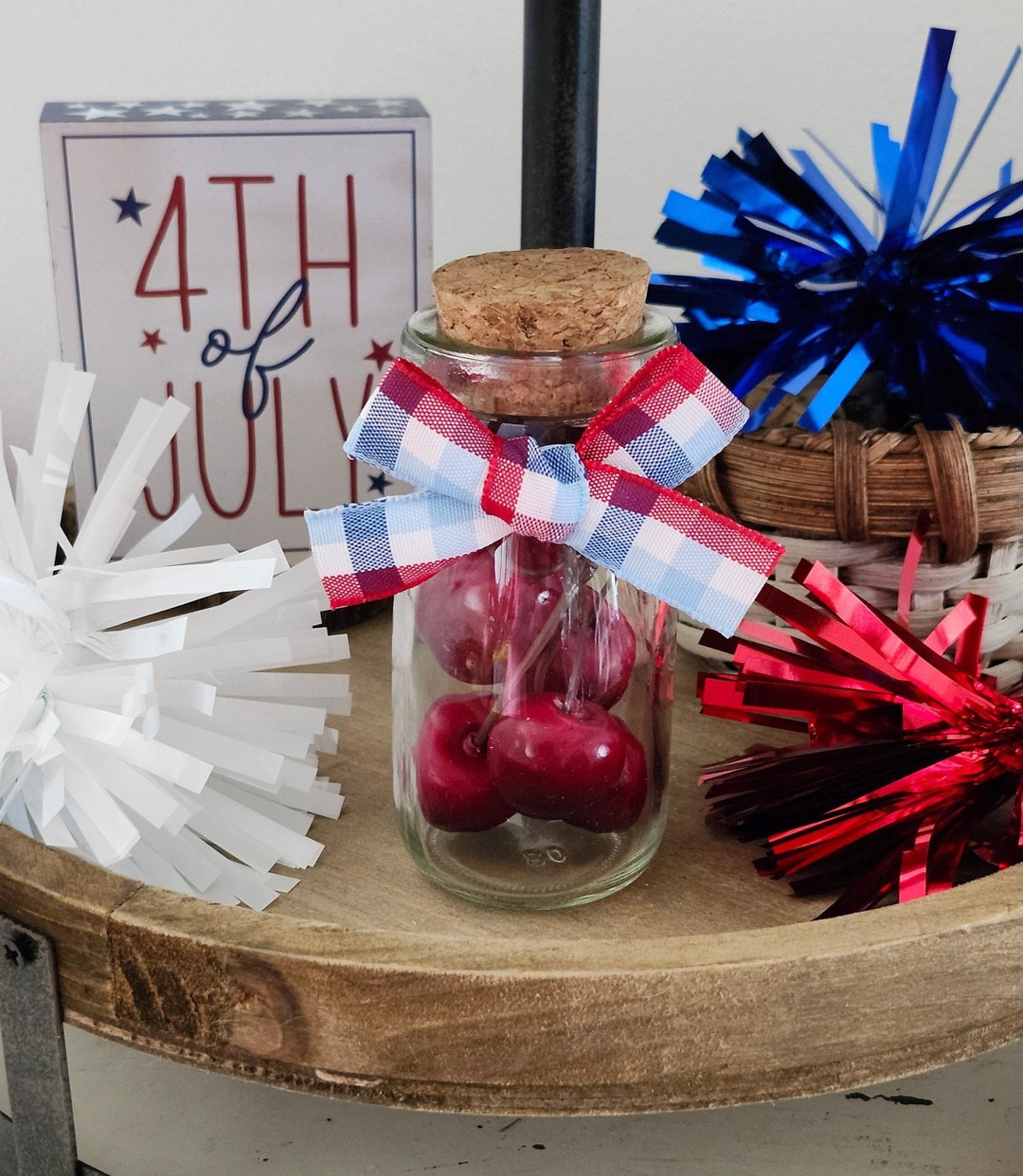 4th of July Cherry Bomb Mini Jar/tiered Tray Decor/independence Day ...
