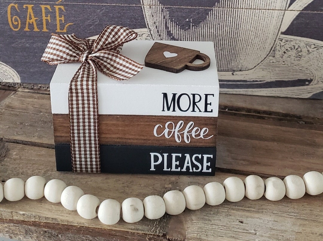 Coffee Mini Book Stack/coffee Bar/tiered Tray Decor/everyday Decor ...