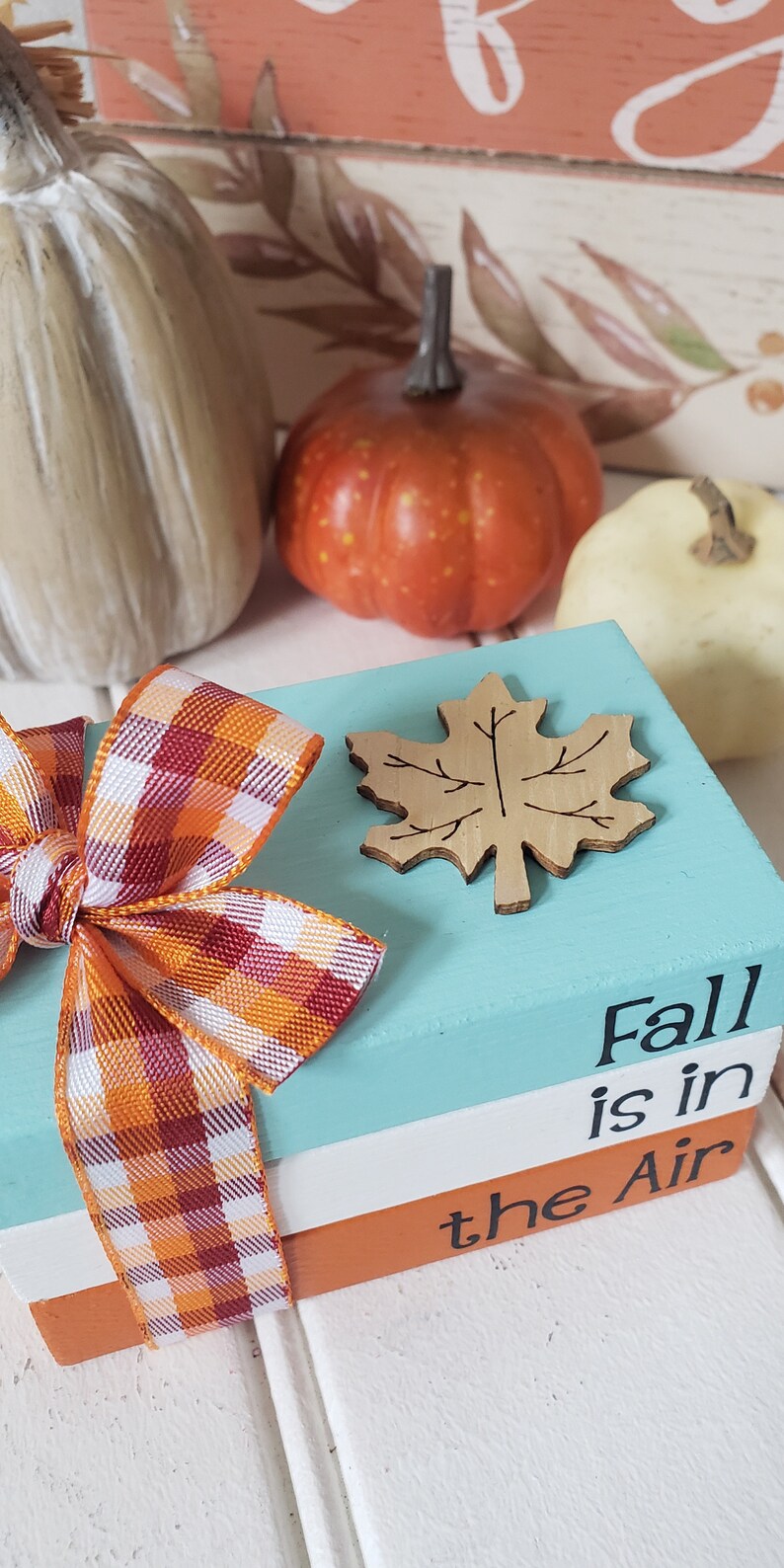 Fall Mini Book Stack/fall is in the Air/ Farmhouse/tier Tray Decor/a ...