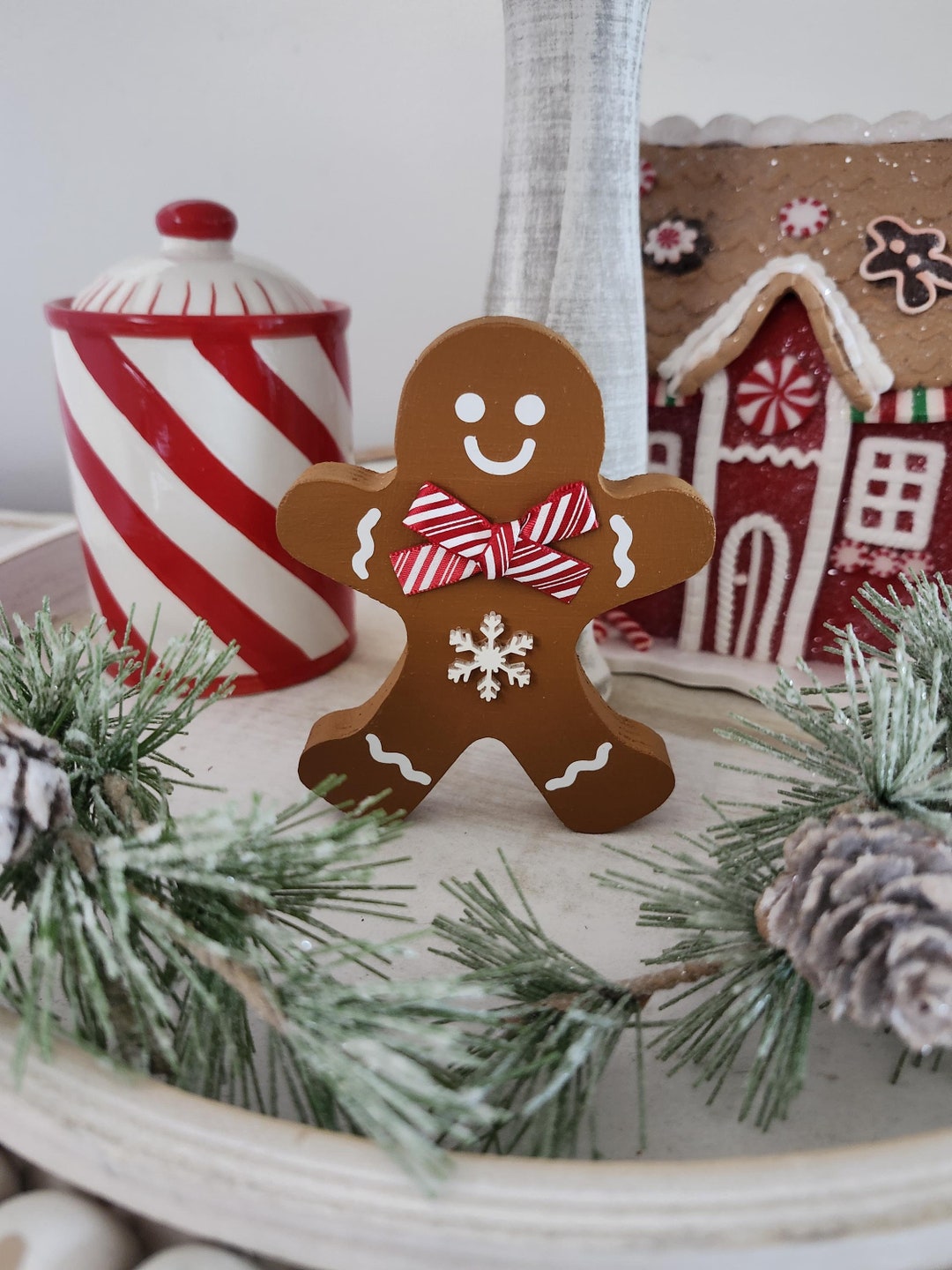 Gingerbread Man Wood Decor/tiered Tray Accent/ Hot Cocoa Bar/christmas ...