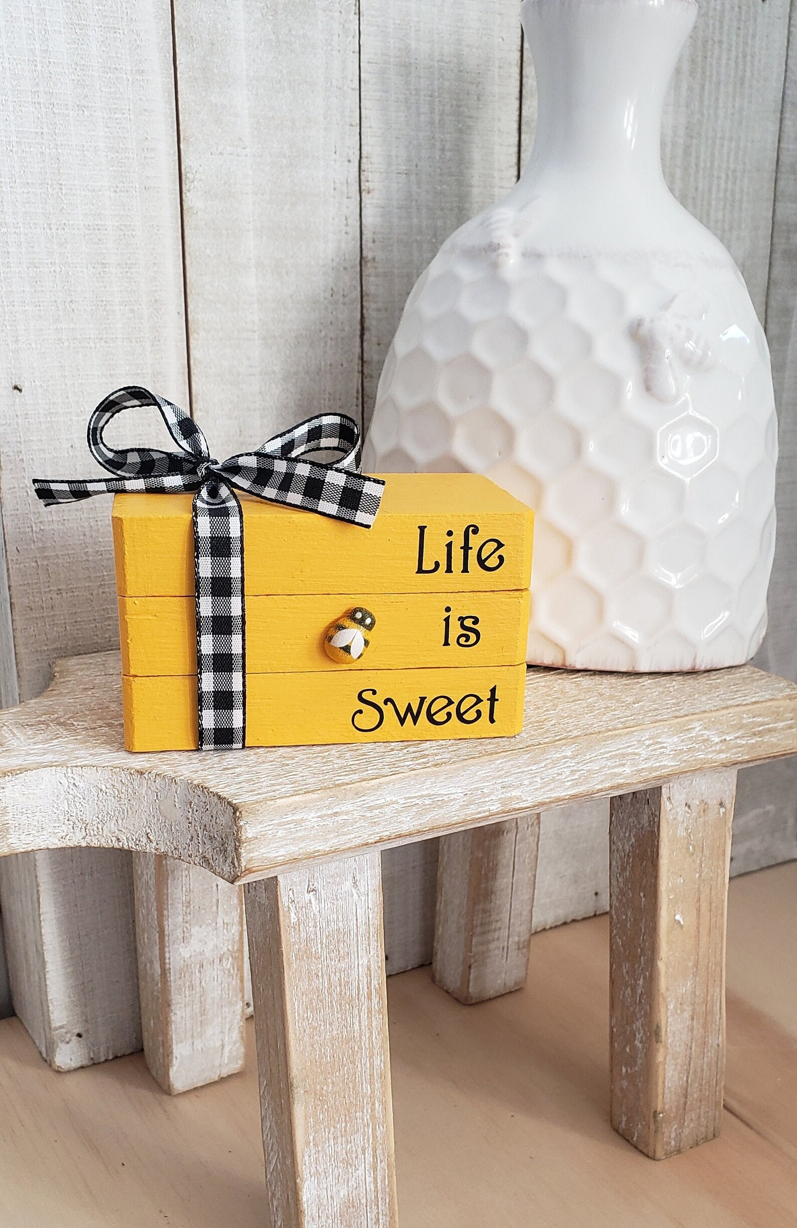Bee Mini Book Stack - Etsy