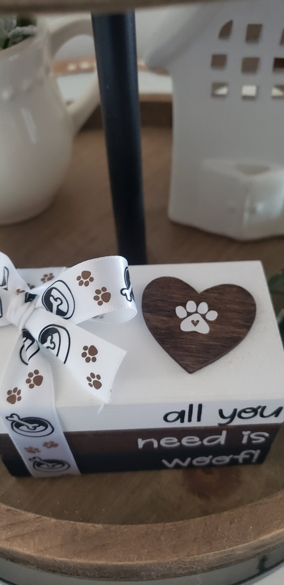 Dog Mini Book Stack/dog Lovers/paw Prints/fur Babies/gift for Pet Lover ...