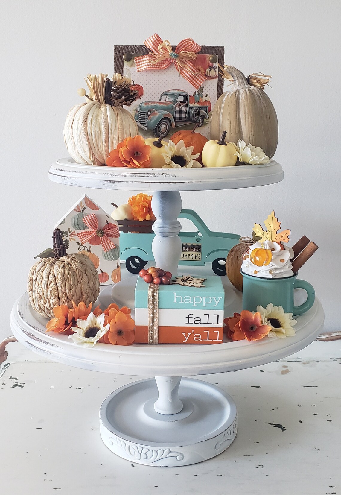 Fall Mini Wood Book Stacks/happy Fall Y'all/fall Sweet | Etsy