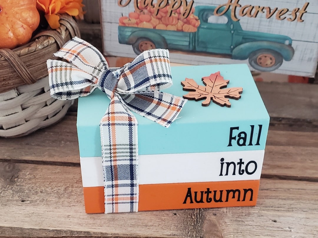 Fall Mini Book Stack/autumn/farmhouse/tiered Tray Decor/ A Baycountry ...