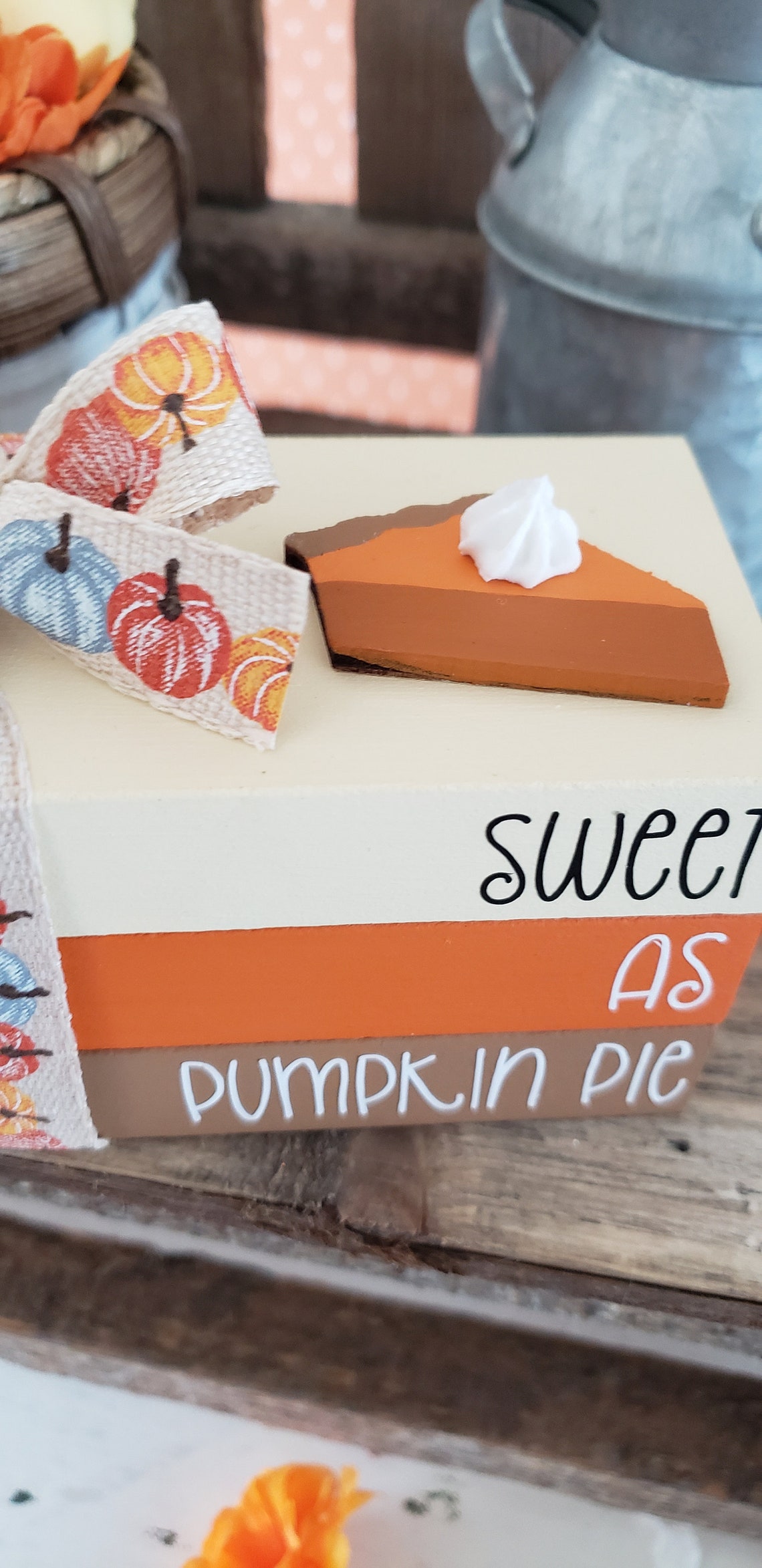 Pumpkin Pie Mini Book Stack/sweet as - Etsy