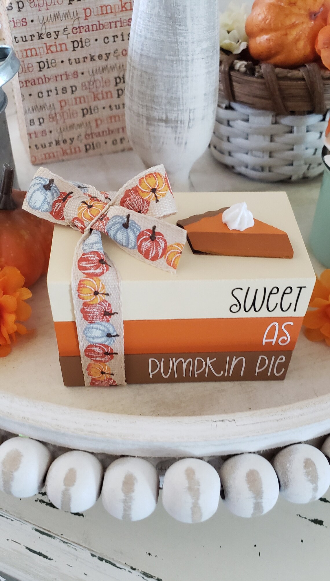 Pumpkin Pie Mini Book Stack/sweet as - Etsy