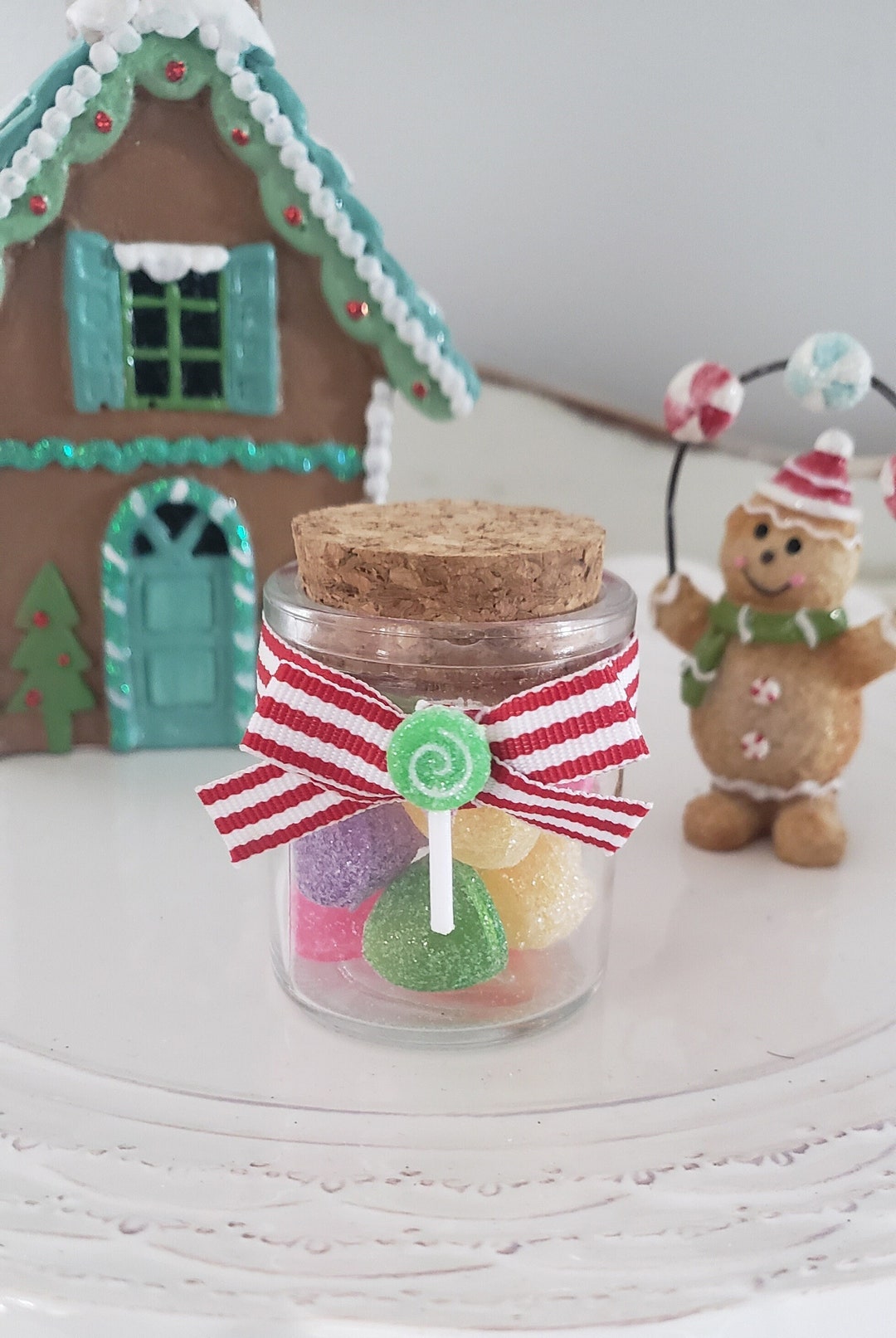Mini Faux Gumdrop Candy Jar/christmas Sweets/candy Land/tiered Tray ...