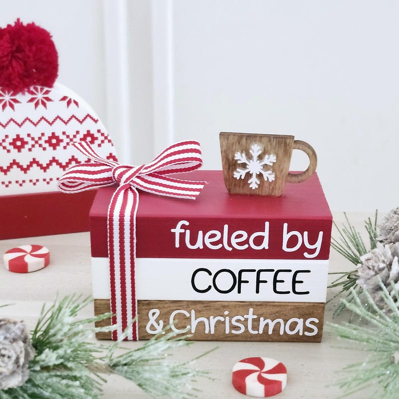 Christmas Book Decor - Etsy