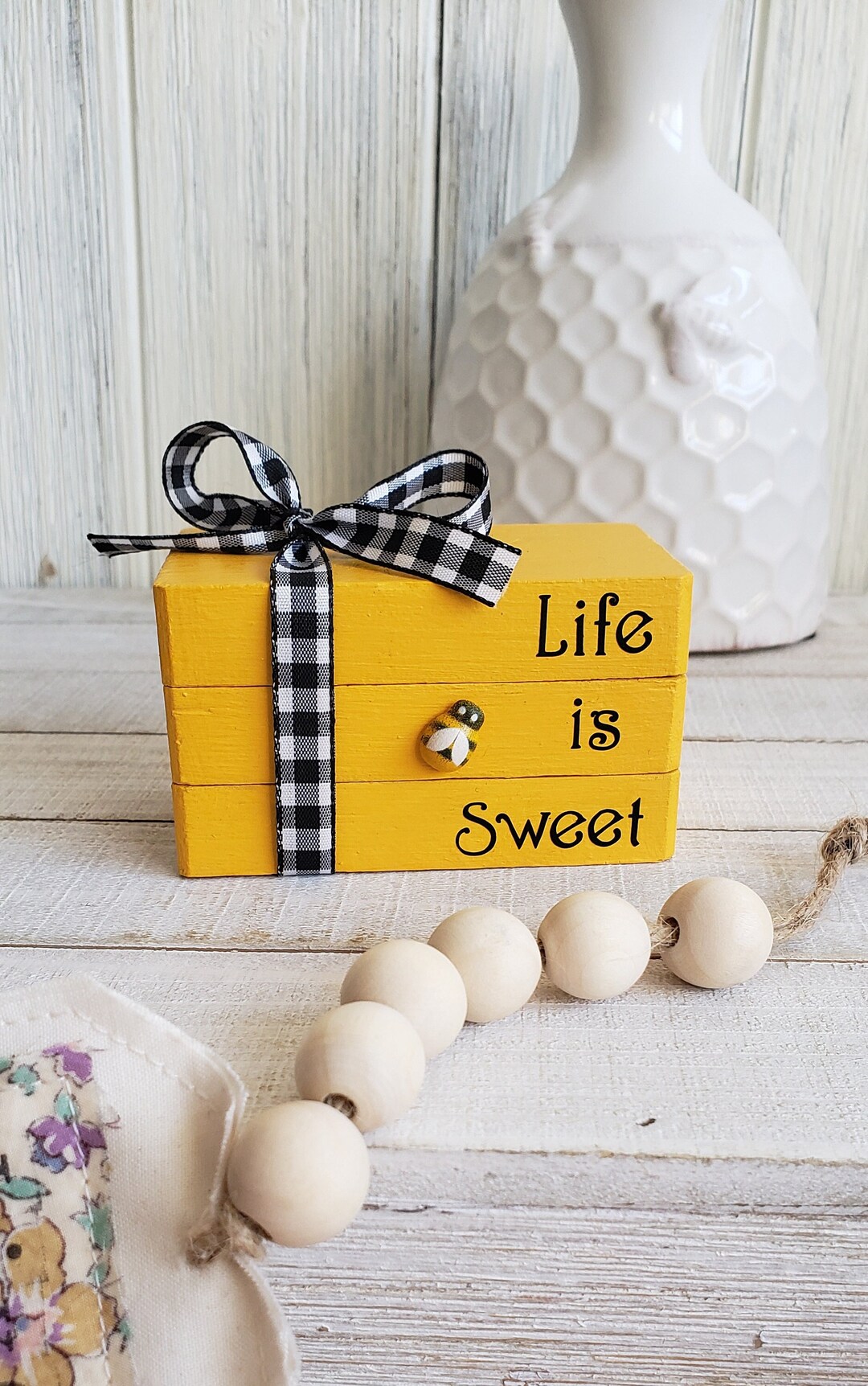 Bee Mini Book Stack - Etsy