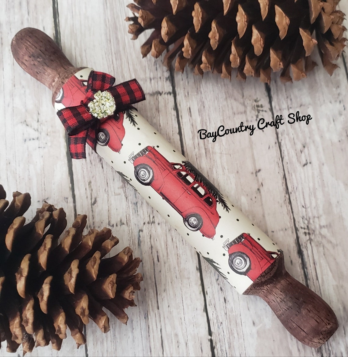 Christmas Mini Rolling Pin/tier Tray Decor - Etsy