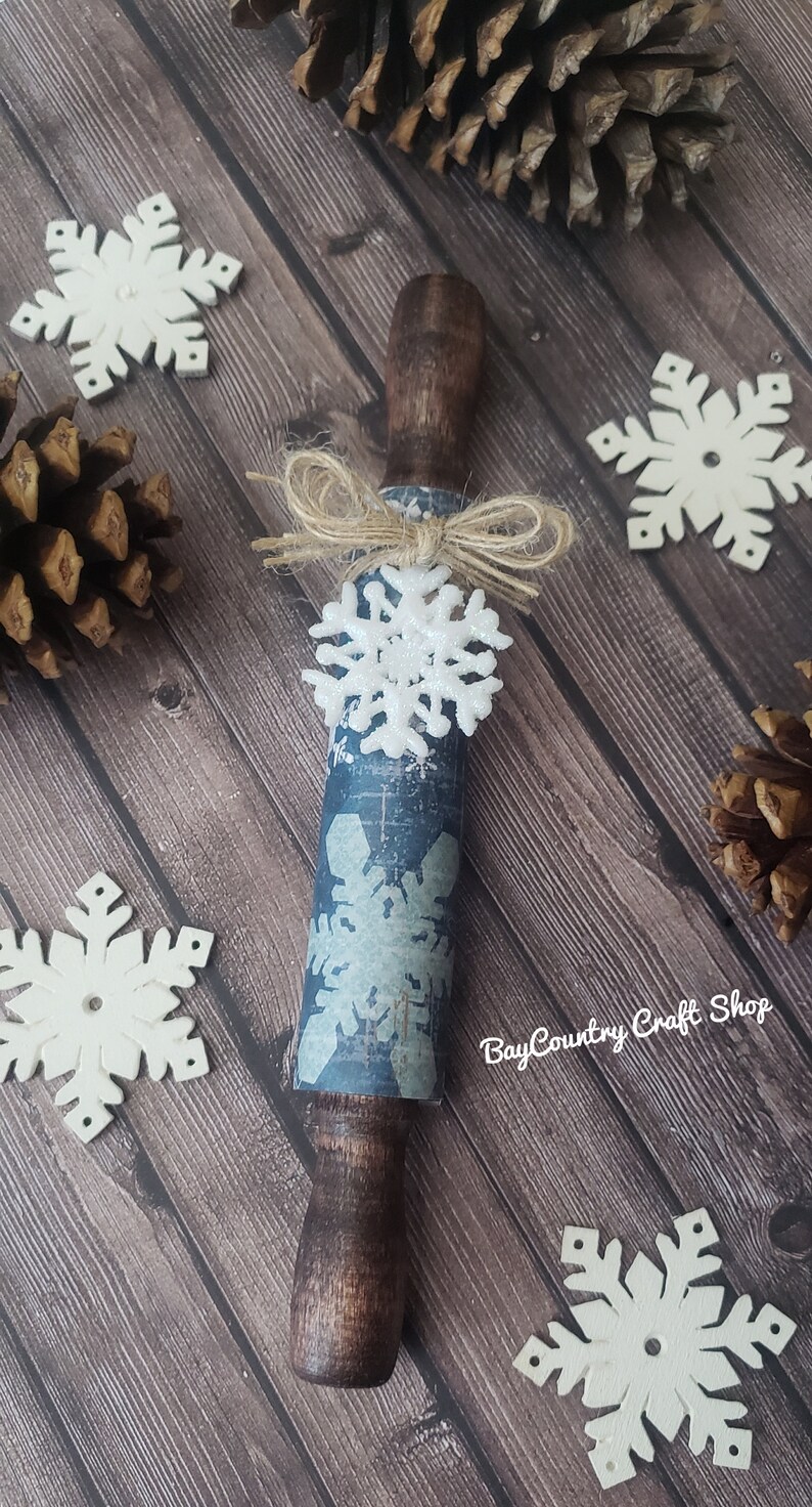 Christmas Mini Rolling Pins/rustic Farmhouse - Etsy