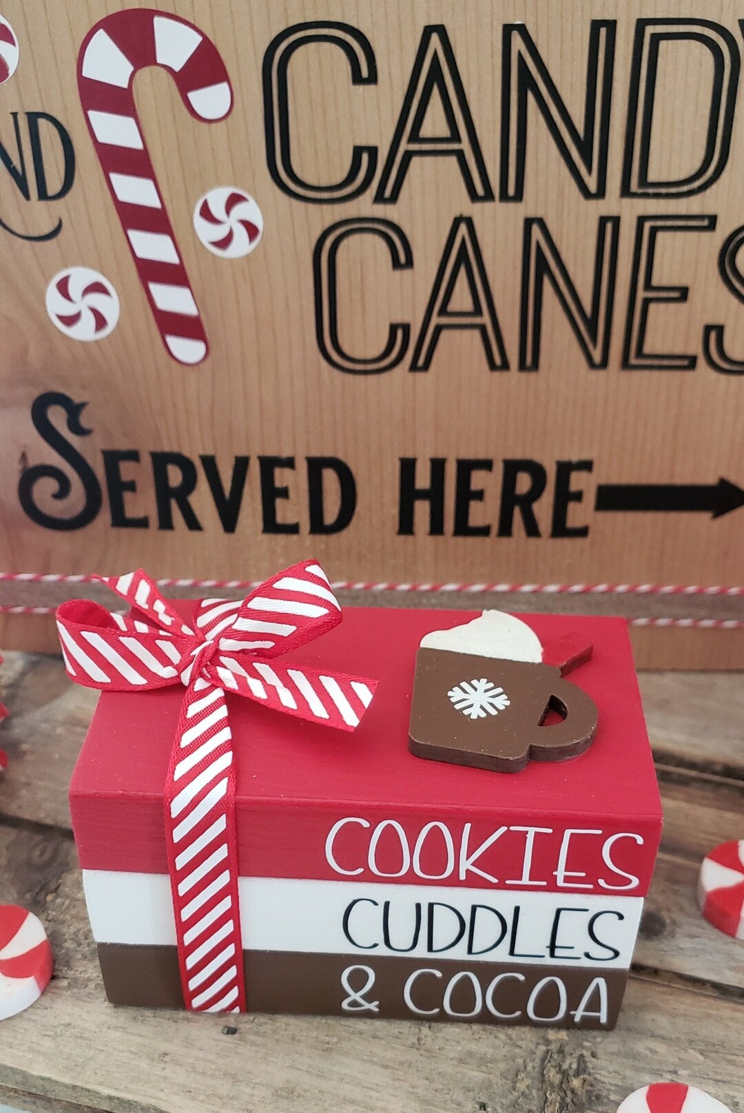 Christmas Hot Cocoa Mini Book Stack/hot Chocolate/hallmark & - Etsy