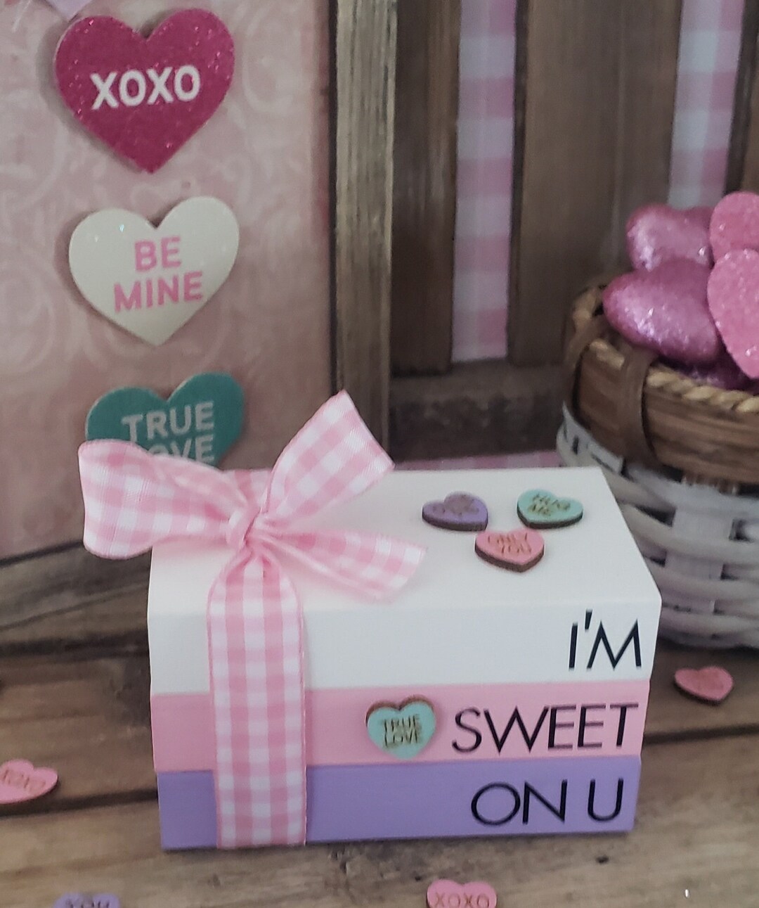 Valentine's Day Conversation Heart Mini Book Stack/i'm - Etsy