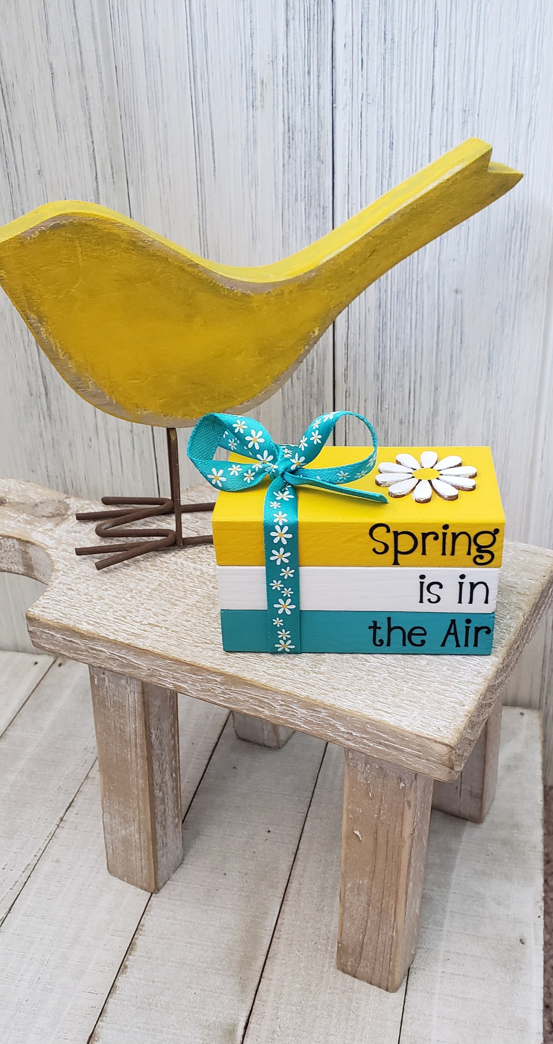 Spring Mini Book Stack/flower/tier Tray Decor/farmhouse/a Baycountry ...