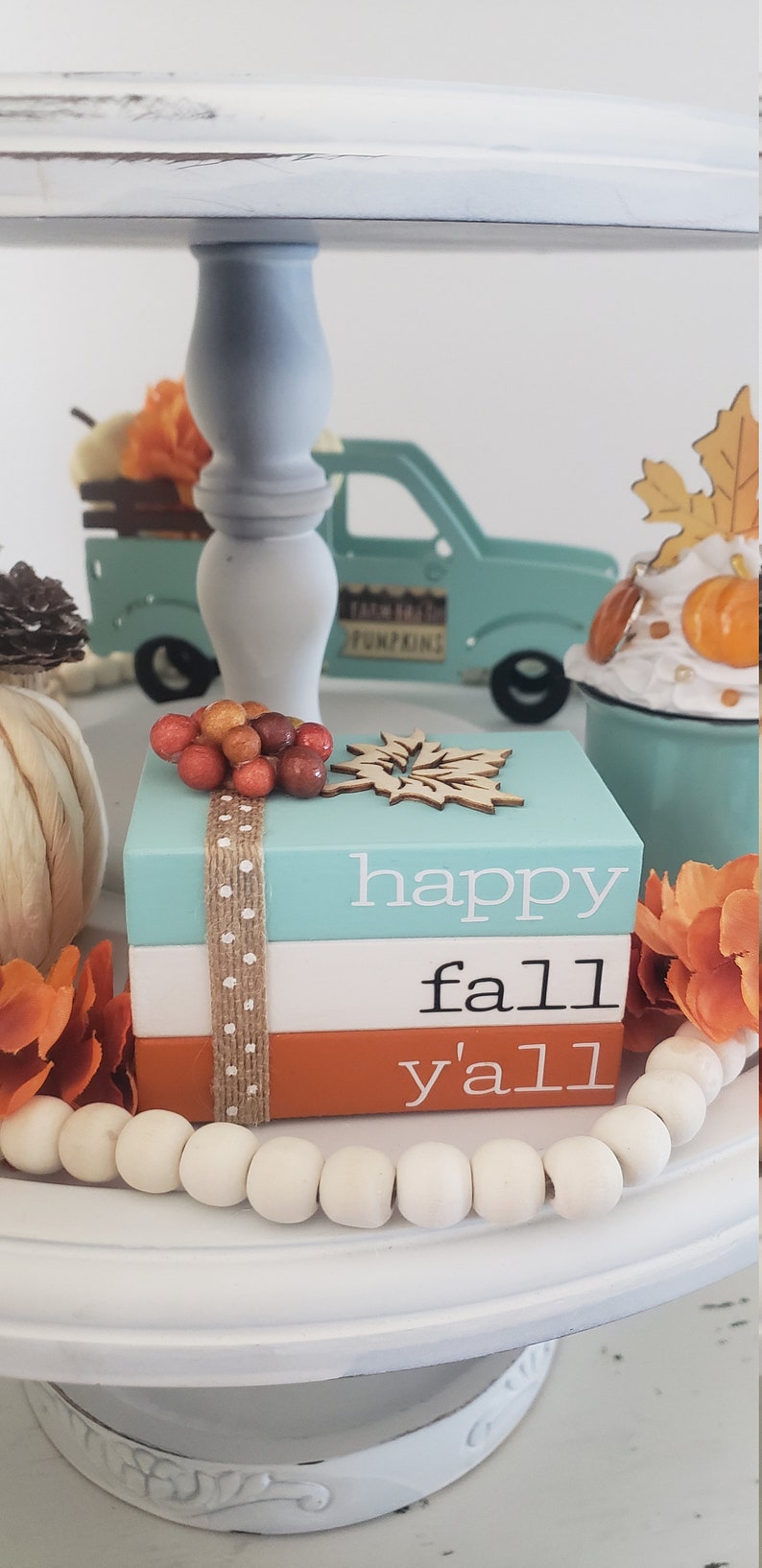 Fall Mini Wood Book Stacks/happy Fall Y'all/fall Sweet | Etsy