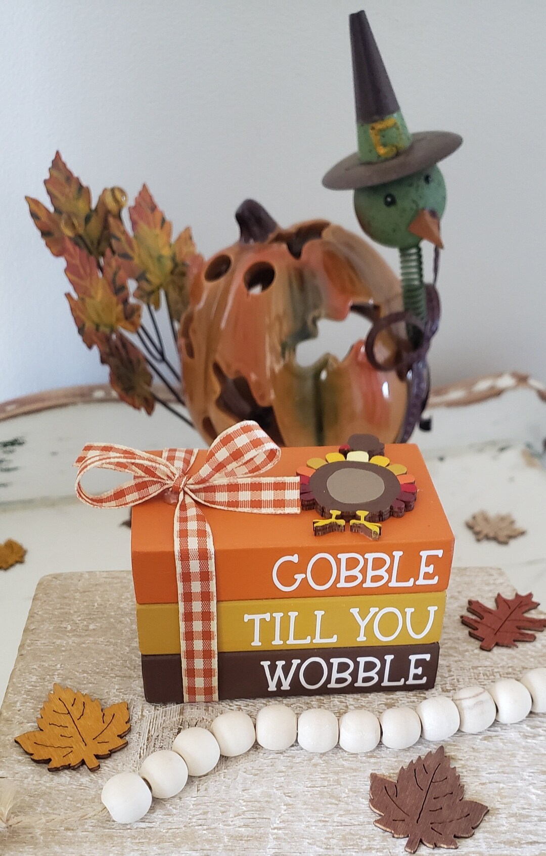Thanksgiving Turkey Mini Book Stack/gobble Till You Wobble/ - Etsy