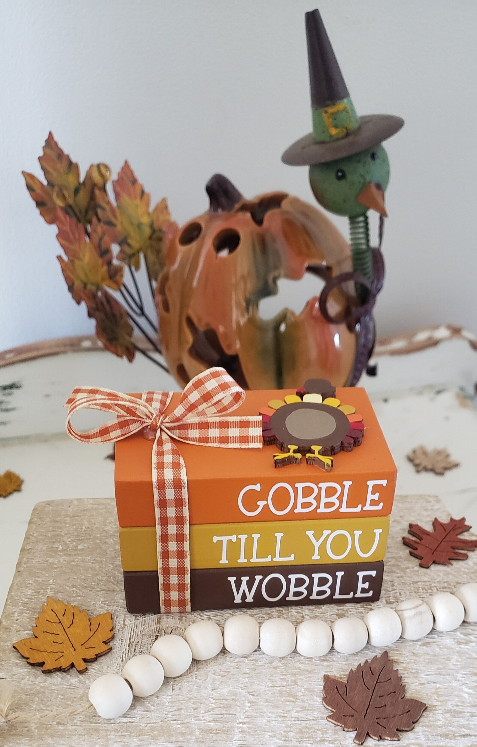 Thanksgiving Turkey Mini Book Stack/gobble Till You Wobble/ - Etsy