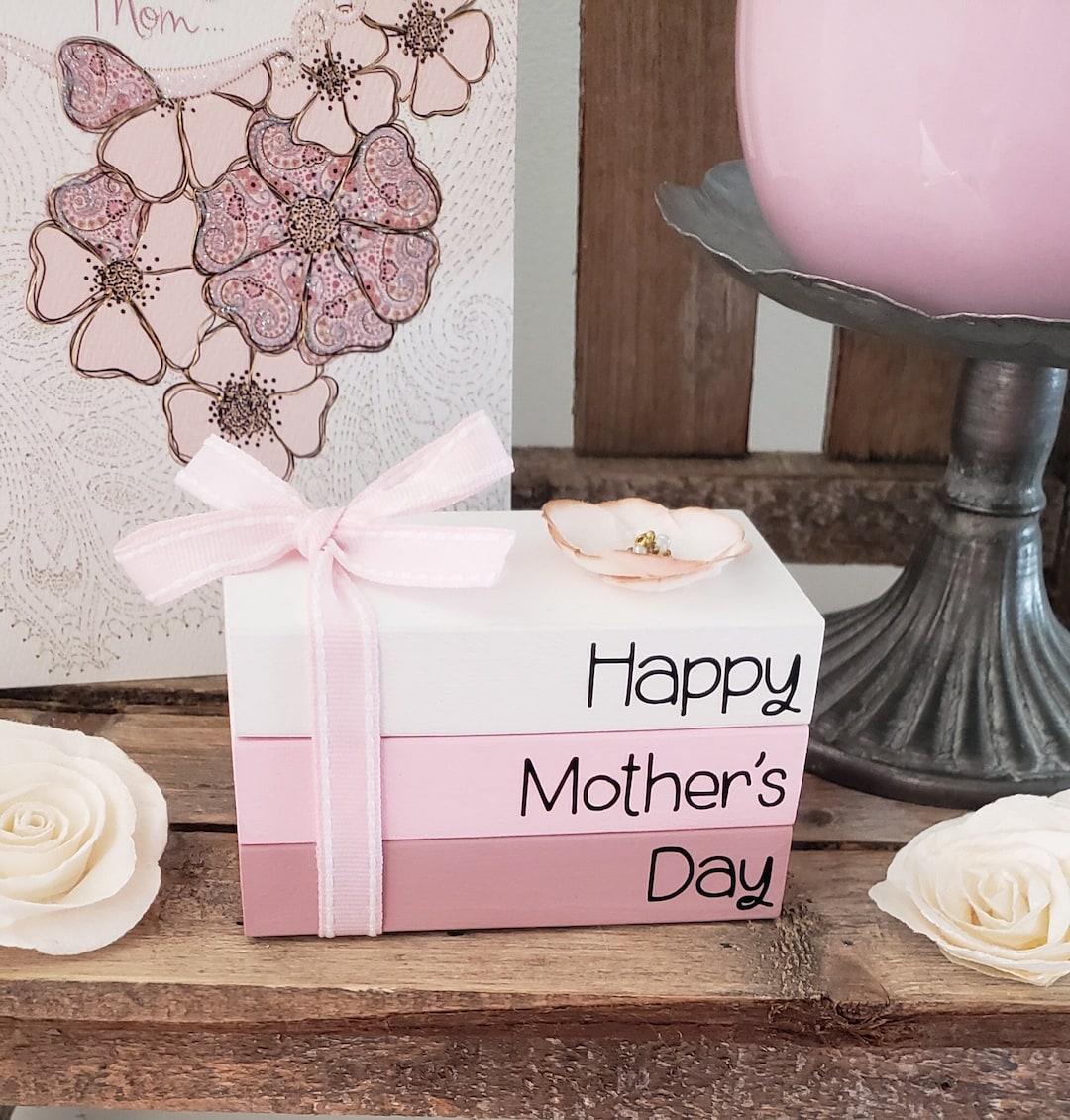 Mother's Day Mini Book Stack/love You Mom/gift/keepsake/tiered Tray ...