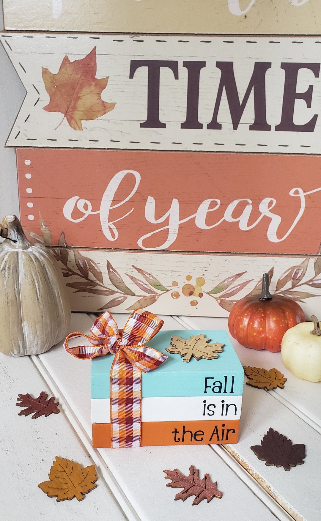 Fall Mini Book Stack/fall is in the Air/ Farmhouse/tier Tray - Etsy