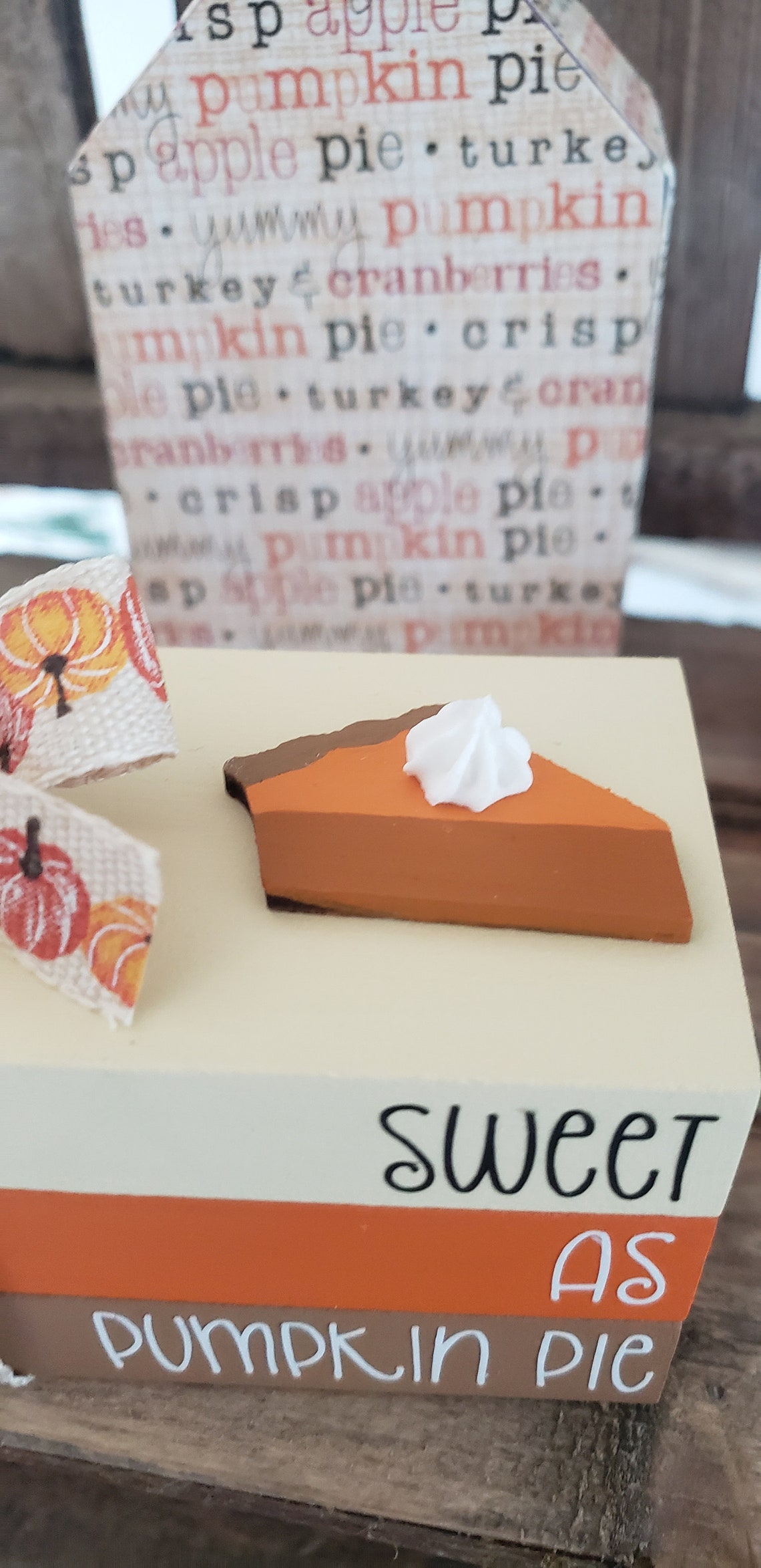 Pumpkin Pie Mini Book Stack/sweet as - Etsy