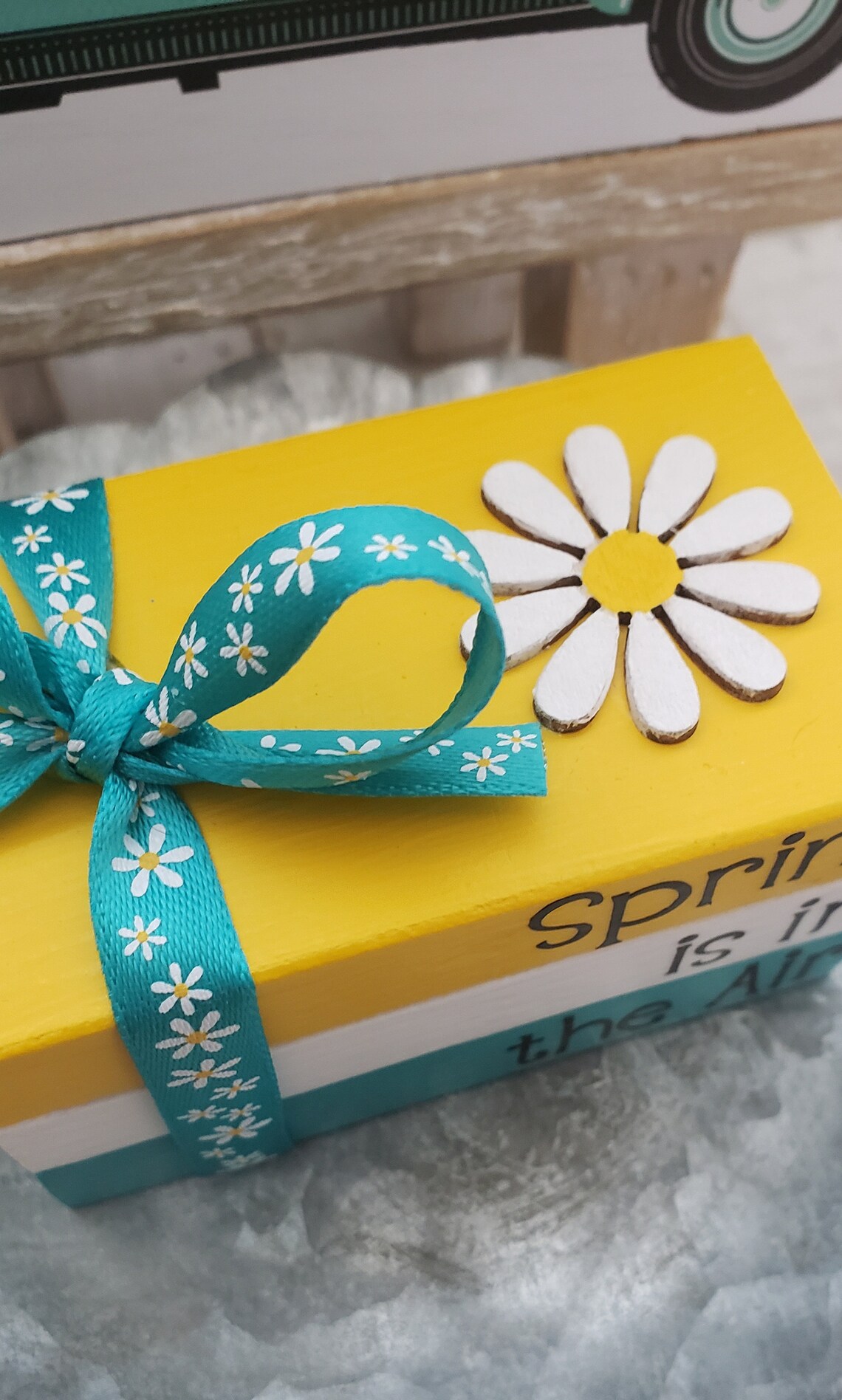 Spring Mini Book Stack/flower/tier Tray Decor/farmhouse/a - Etsy