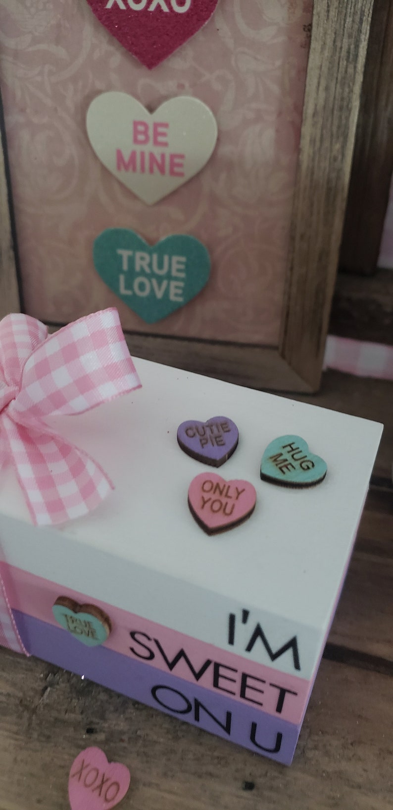 Valentine's Day Conversation Heart Mini Book Stack/i'm - Etsy