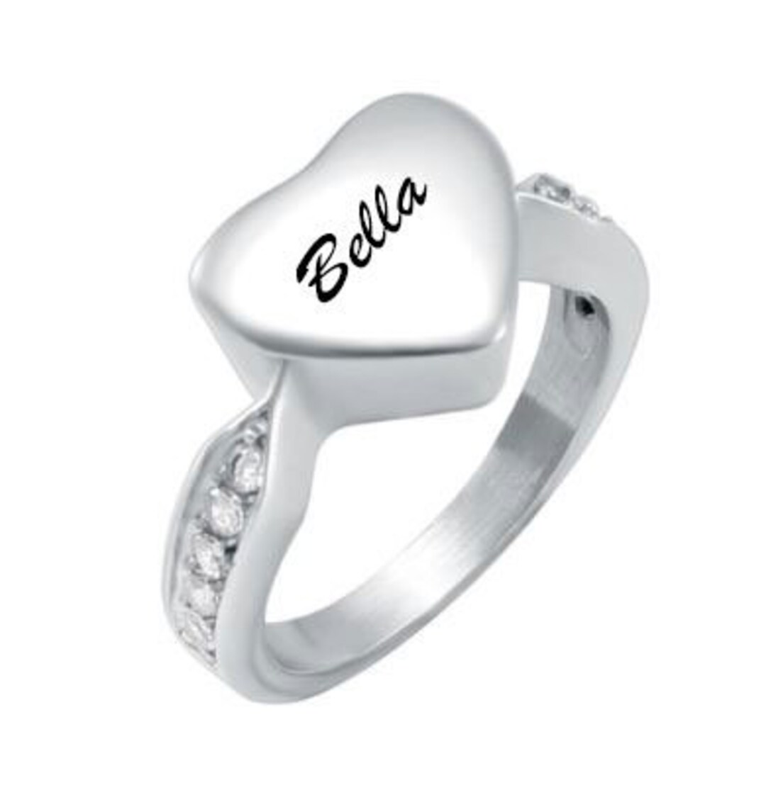 Stainless Steel Personalized Ring Urn for Pets and Humans Customized ...