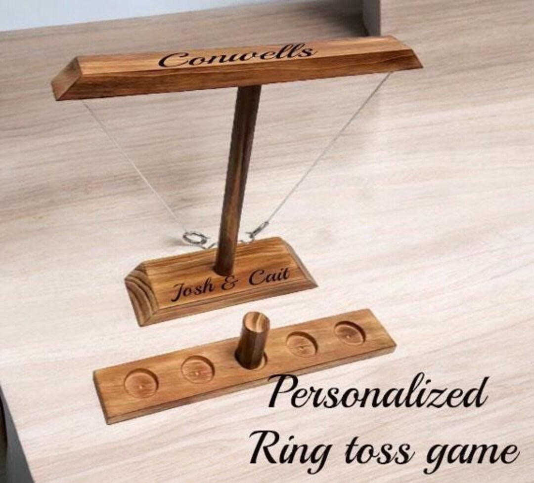 Ring Toss Game - Personalized Ring Toss -wooden Ring and Hook Drinking ...