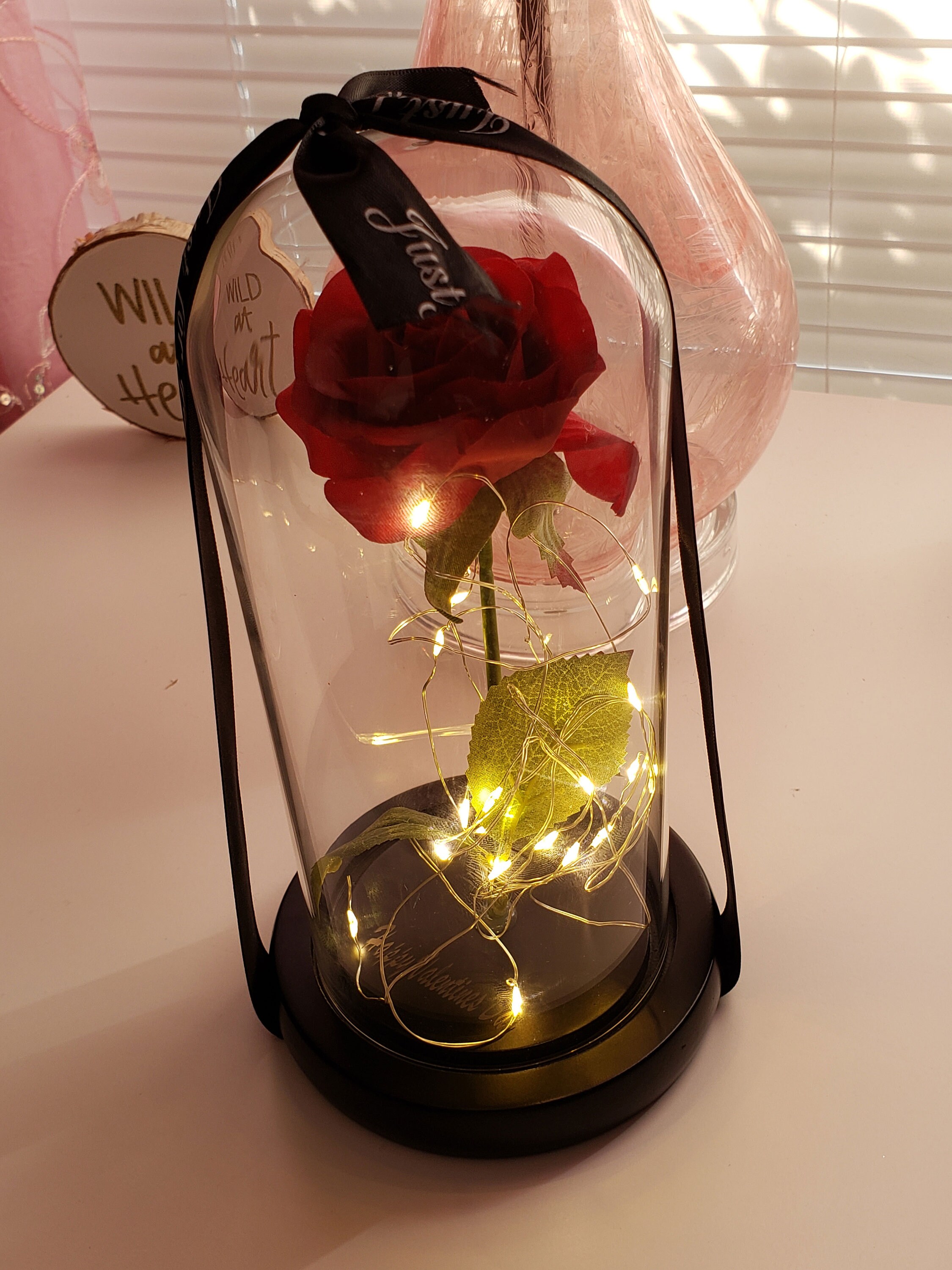 Beauty and the Beast Rose With Personalized Engraving-forever Roses ...