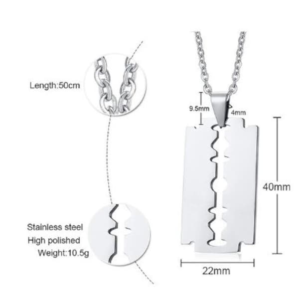 Razor Blade Necklace - Etsy