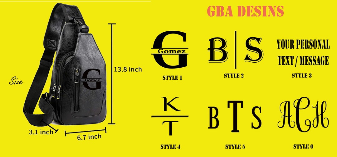 Personalized Cross Body Bag Unisex Chest Bag Gift for Nephew Gift for ...