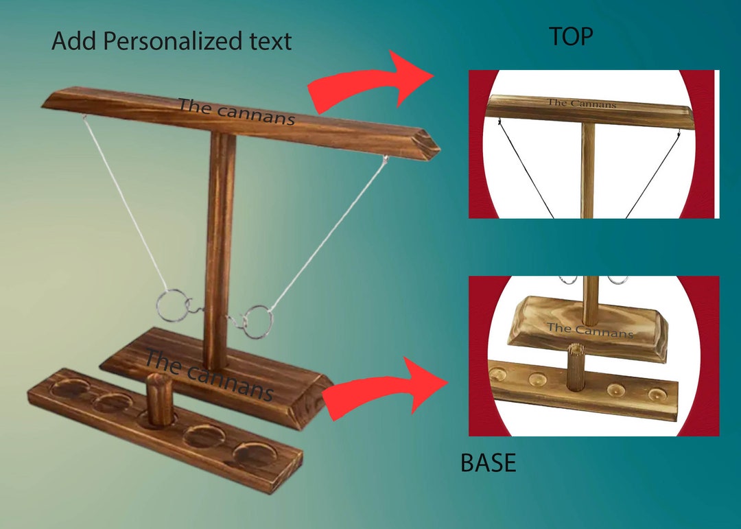 Ring Toss Shot Game Wooden Ring and Hook Drinking Game With Shot Ladder Bundle - Etsy